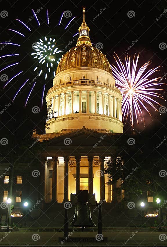 Capitol Fireworks stock image. Image of government, holiday - 15867177