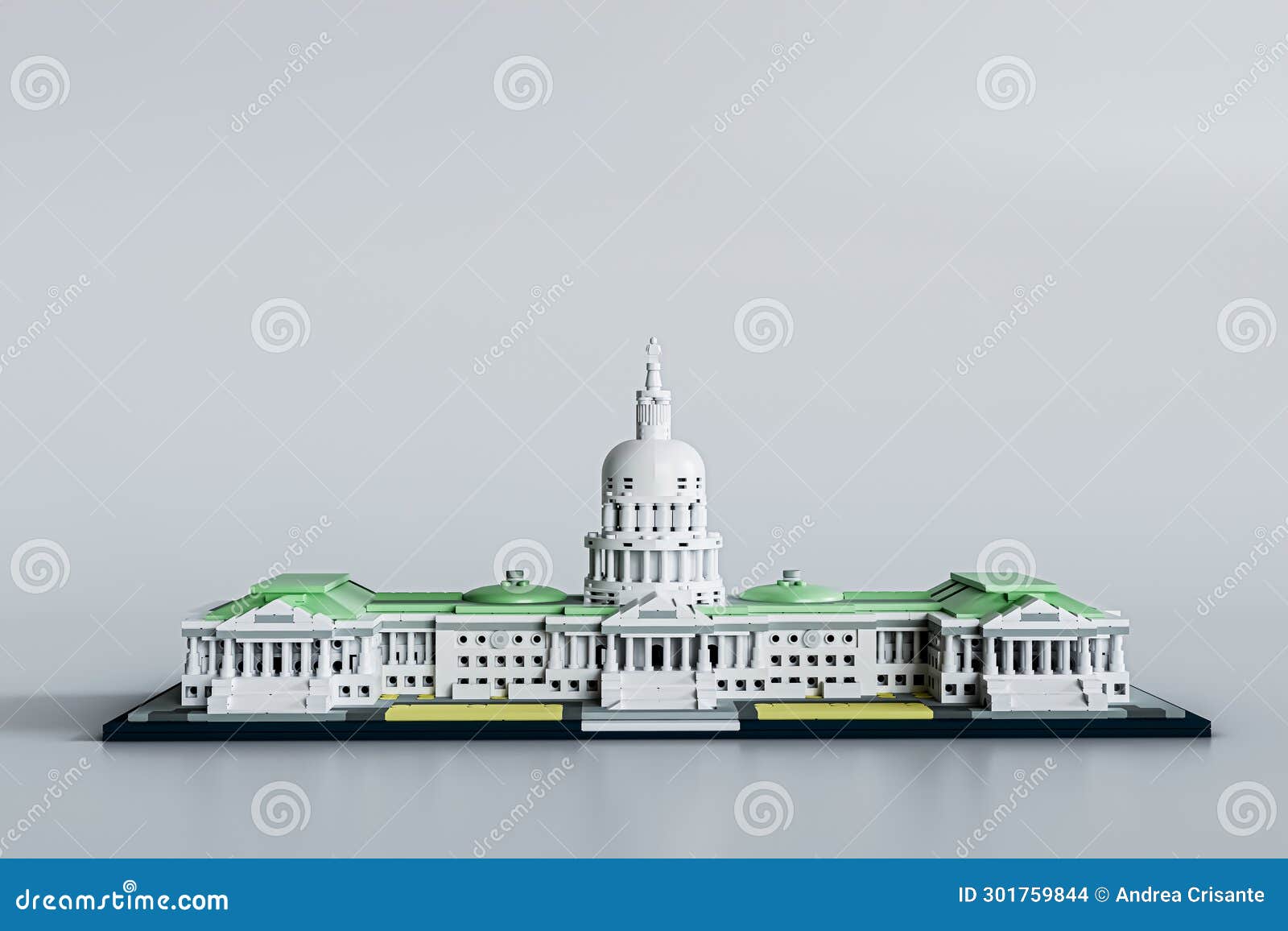 Capitol Hill Plastic Bricks Toy Isolated on White Background Stock ...