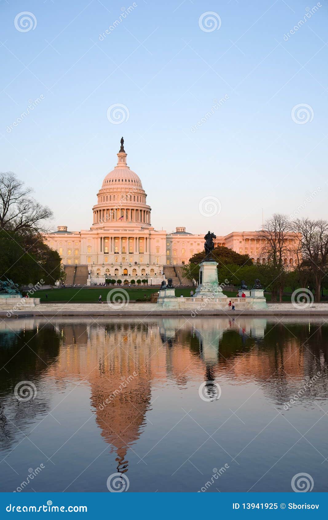 Capitol Hill at sunset stock image. Image of famous, america - 13941925