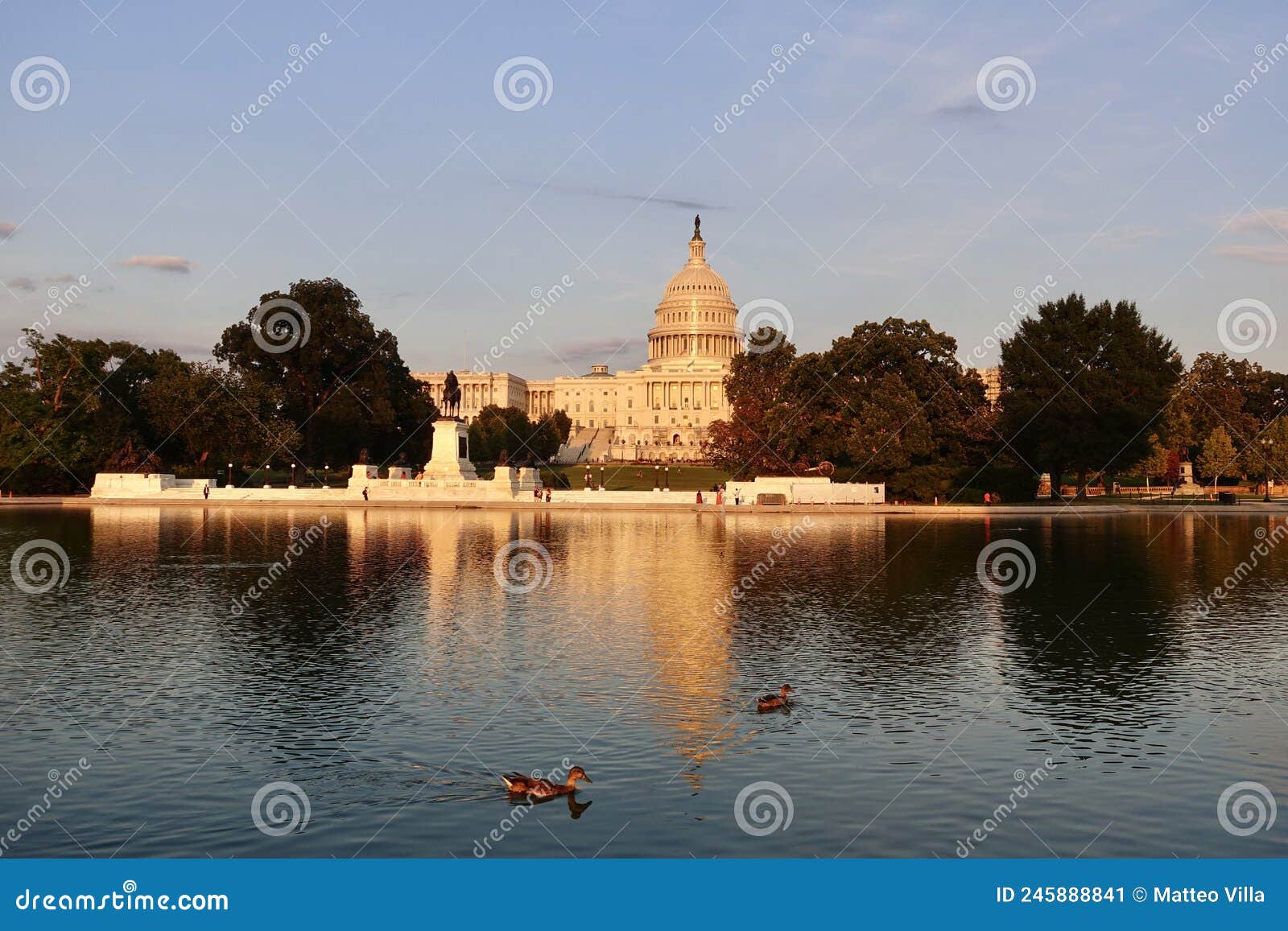 Capitol Hill at Sunset stock image. Image of sunset - 245888841