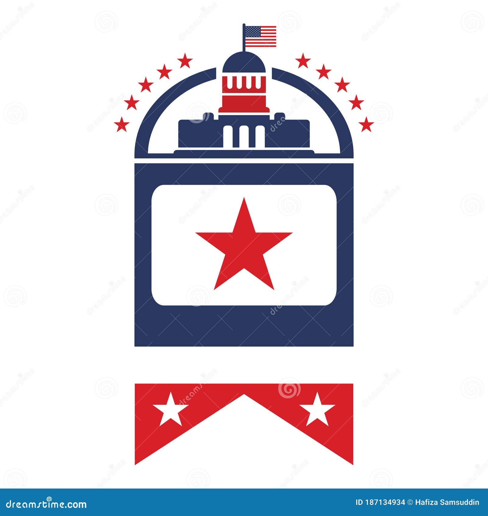 Capitol Label. Vector Illustration Decorative Design Stock Vector ...