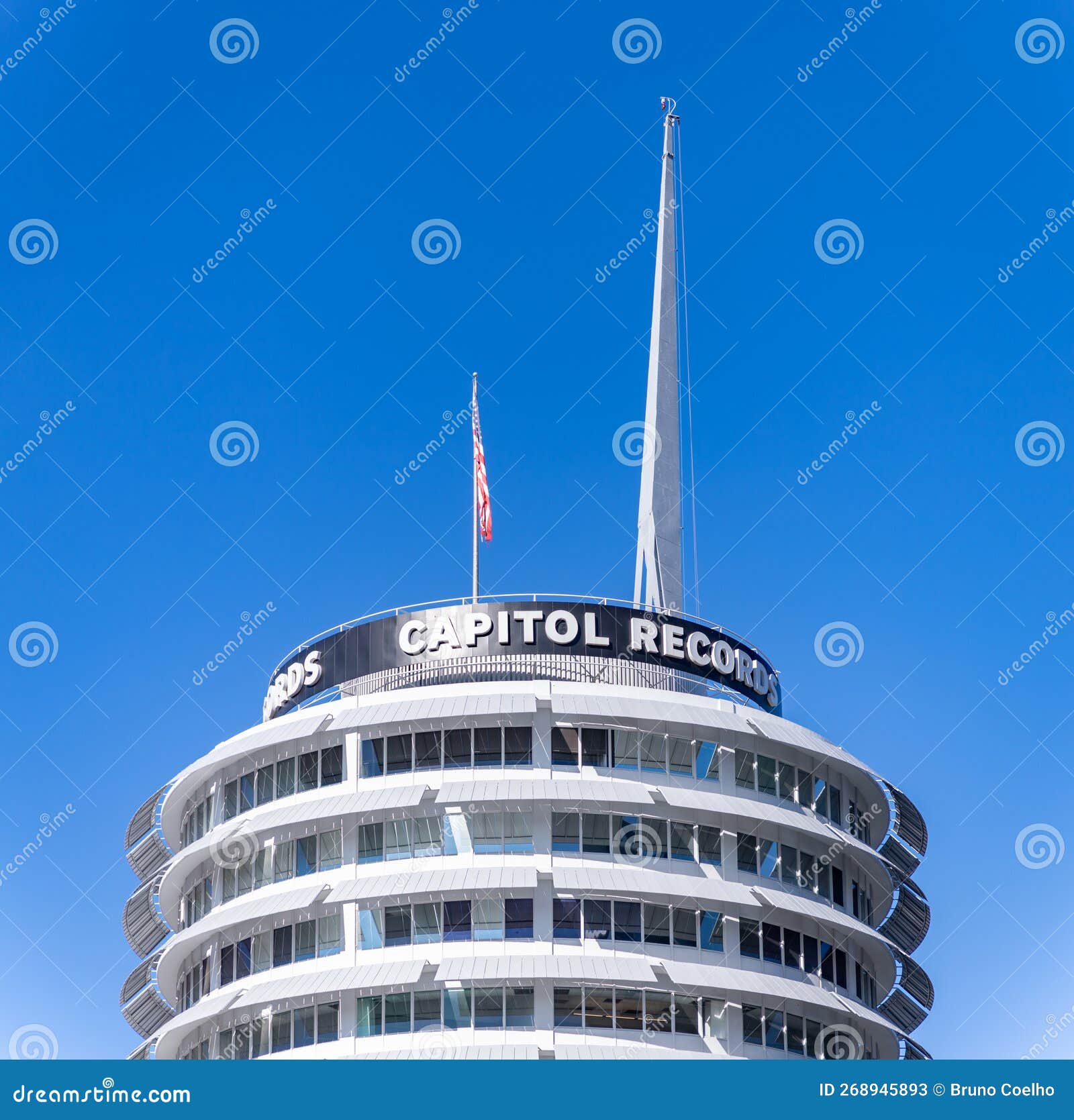 Capitol Records Building editorial stock photo. Image of windows ...