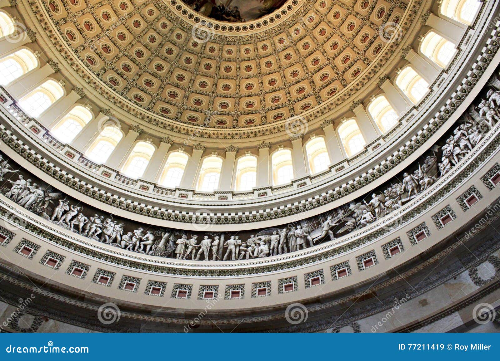 Capitol Rotunda Ceiling stock image. Image of house, round - 77211419