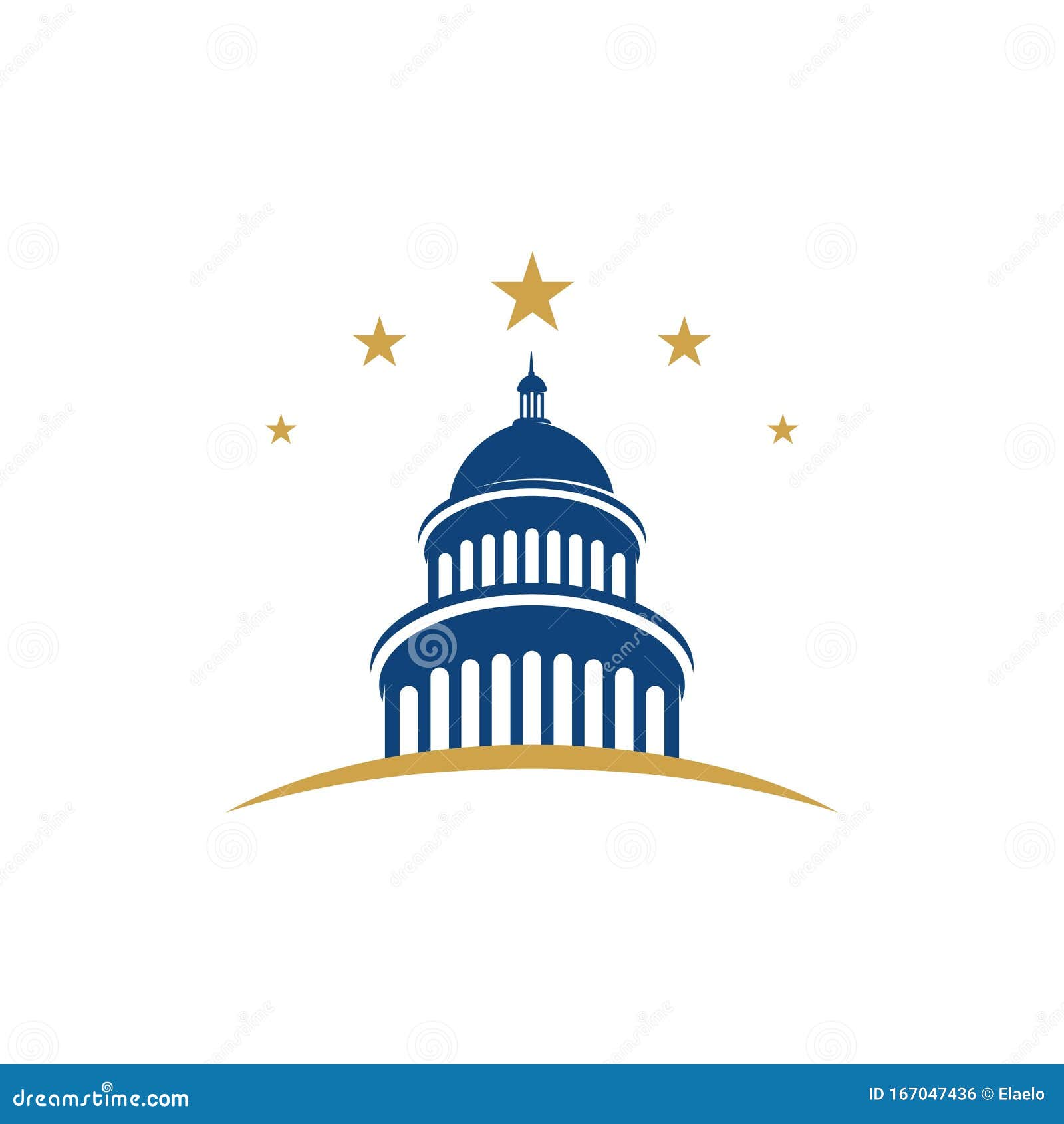 Capitol Vector Icon Illustration Stock Vector - Illustration of dome ...