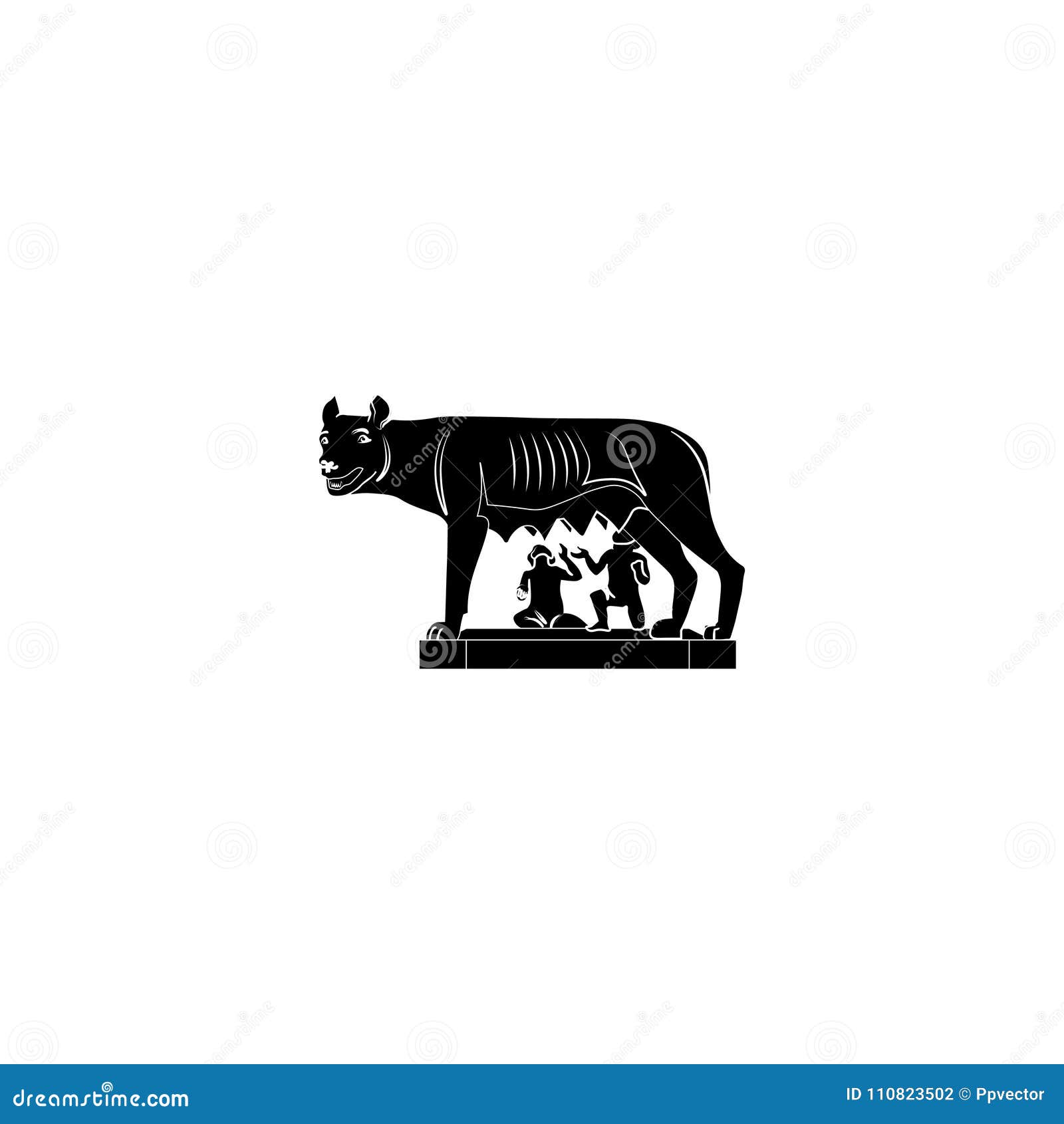 She-wolf, Romulus and Remus Stock Vector - Illustration of italy ...