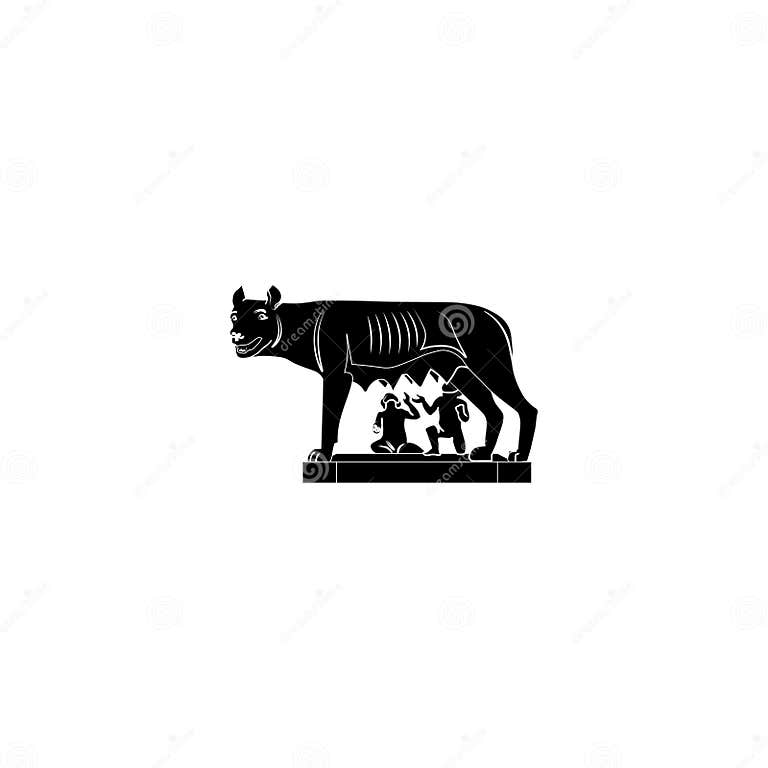 She-wolf, Romulus and Remus Stock Vector - Illustration of italy ...
