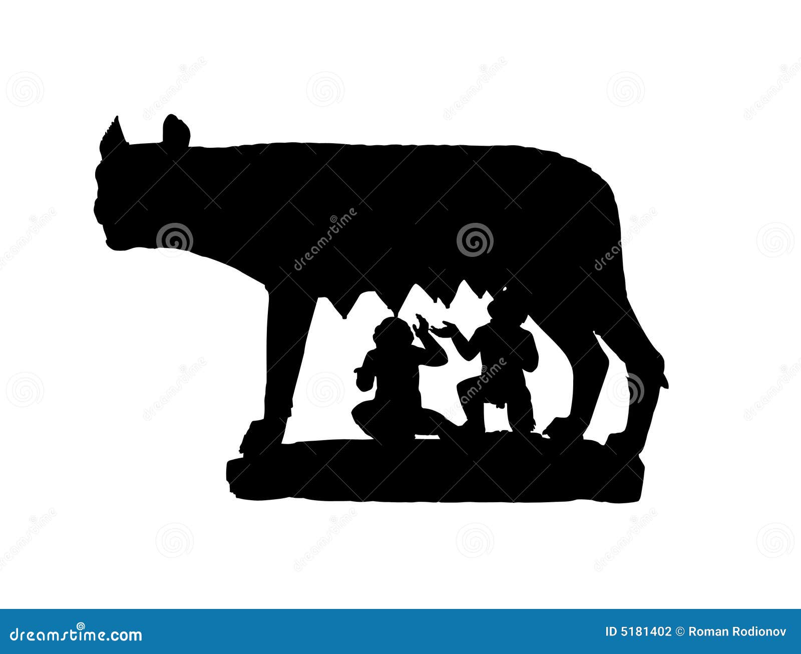 Capitoline Wolf. Rome City Symbol. She-wolf T Beautiful Hand Drawn ...