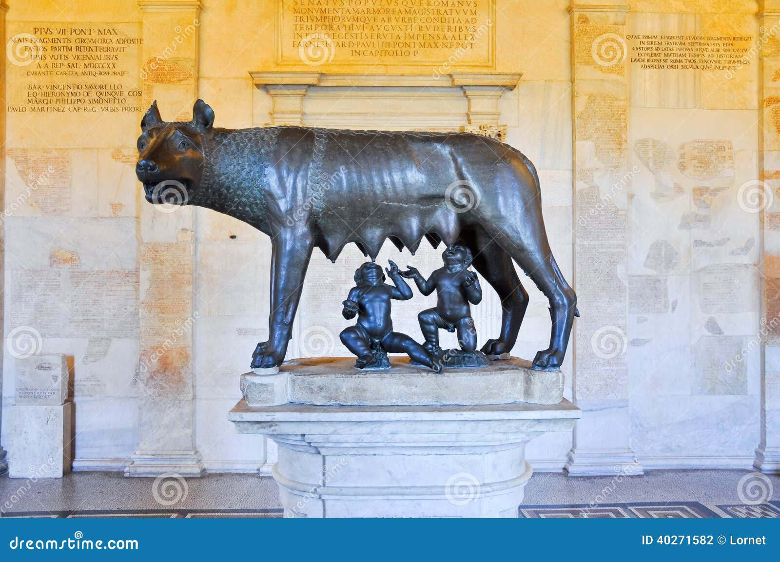 The Capitoline Wolf in Rome. Italy. Stock Photo - Image of legend ...