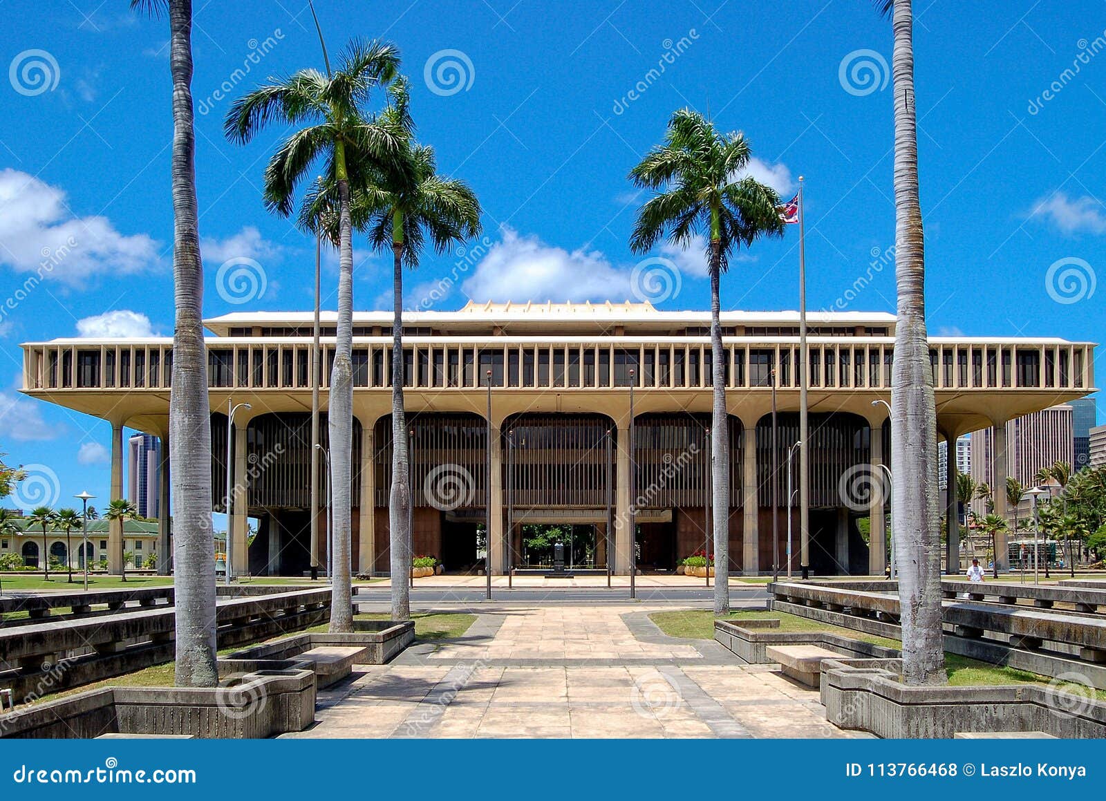 Capitolio Del Estado De Hawaii - Honolulu Foto de archivo - Imagen de ...