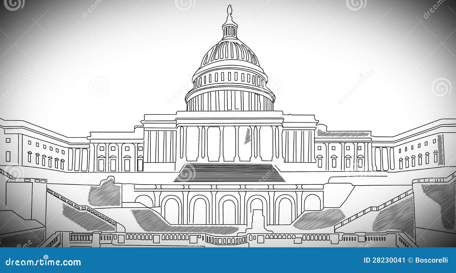 Capitolium Handdraw Design 1 Stock Illustration - Illustration of ...
