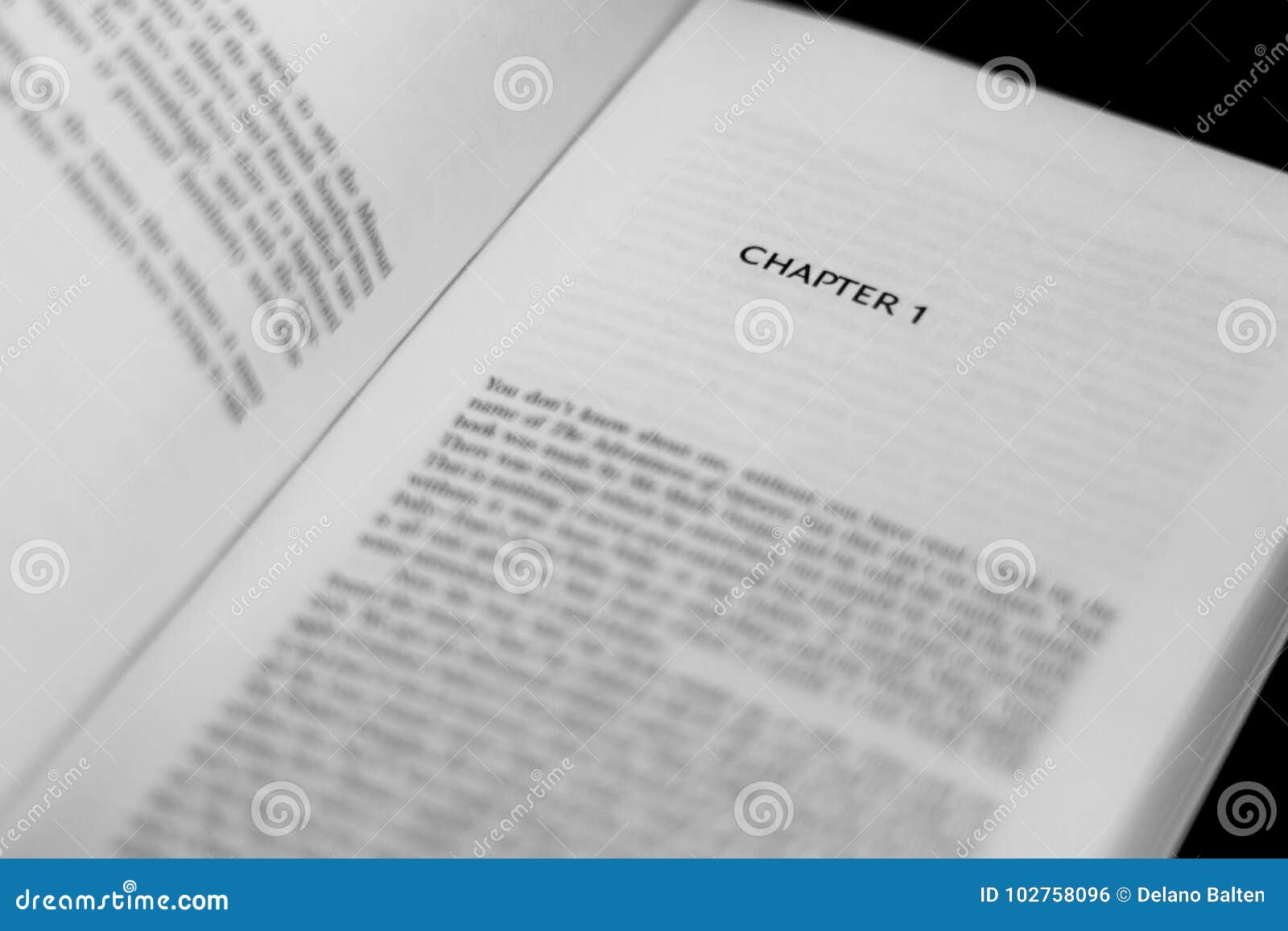 Capitolo uno, l'inizio fotografia stock. Immagine di capitolo - 102758096