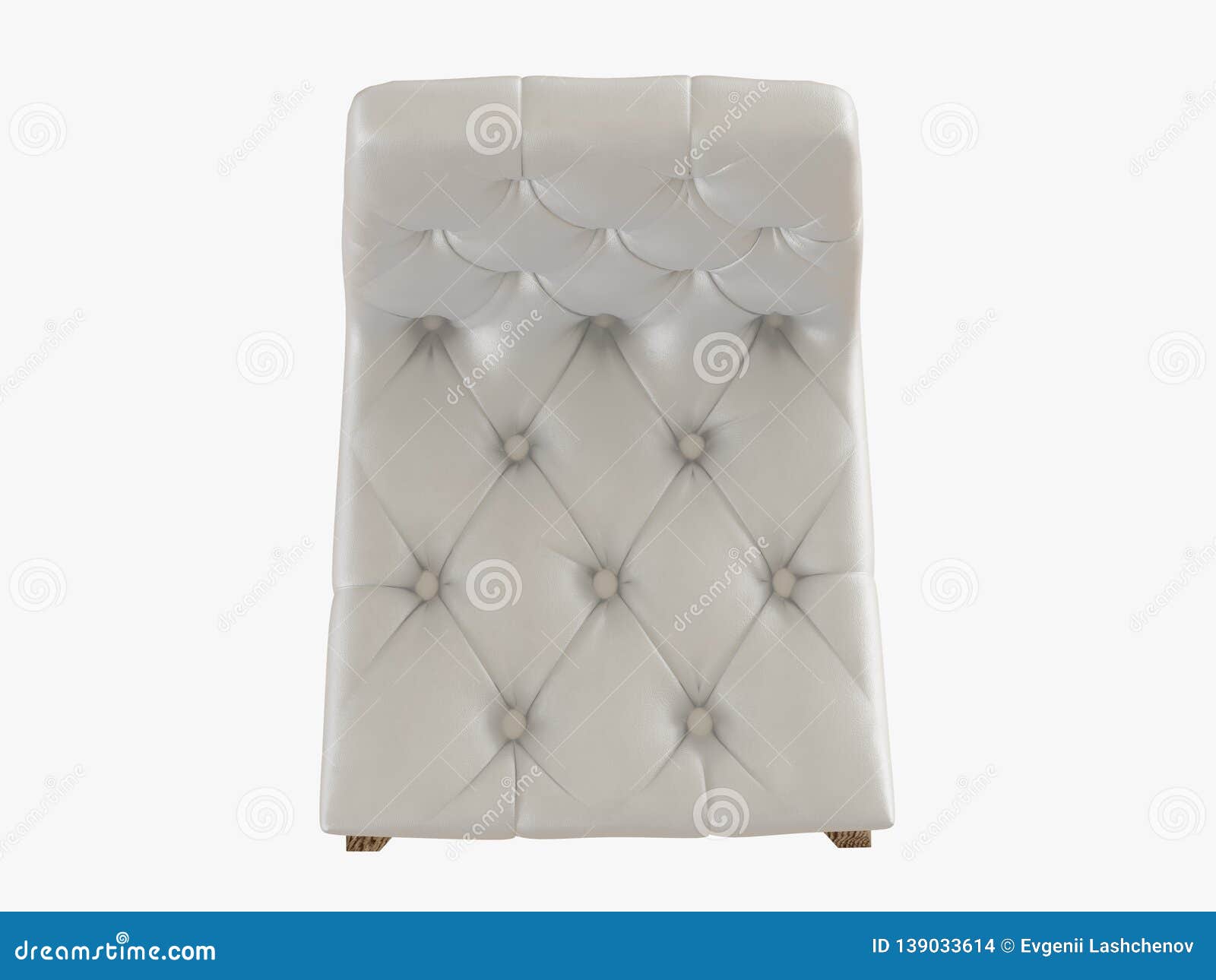 Capitone White Chair Top View 3d Rendering Stock Illustration ...