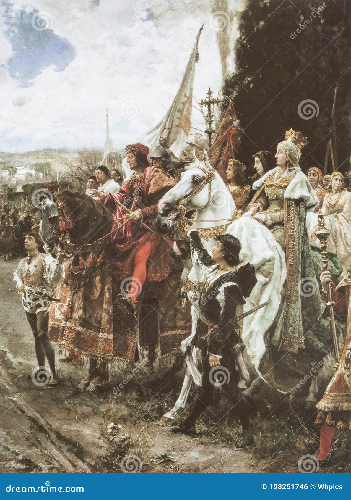 Capitulation of Granada. Scene of Granada War 1482- 1491, Catholic ...