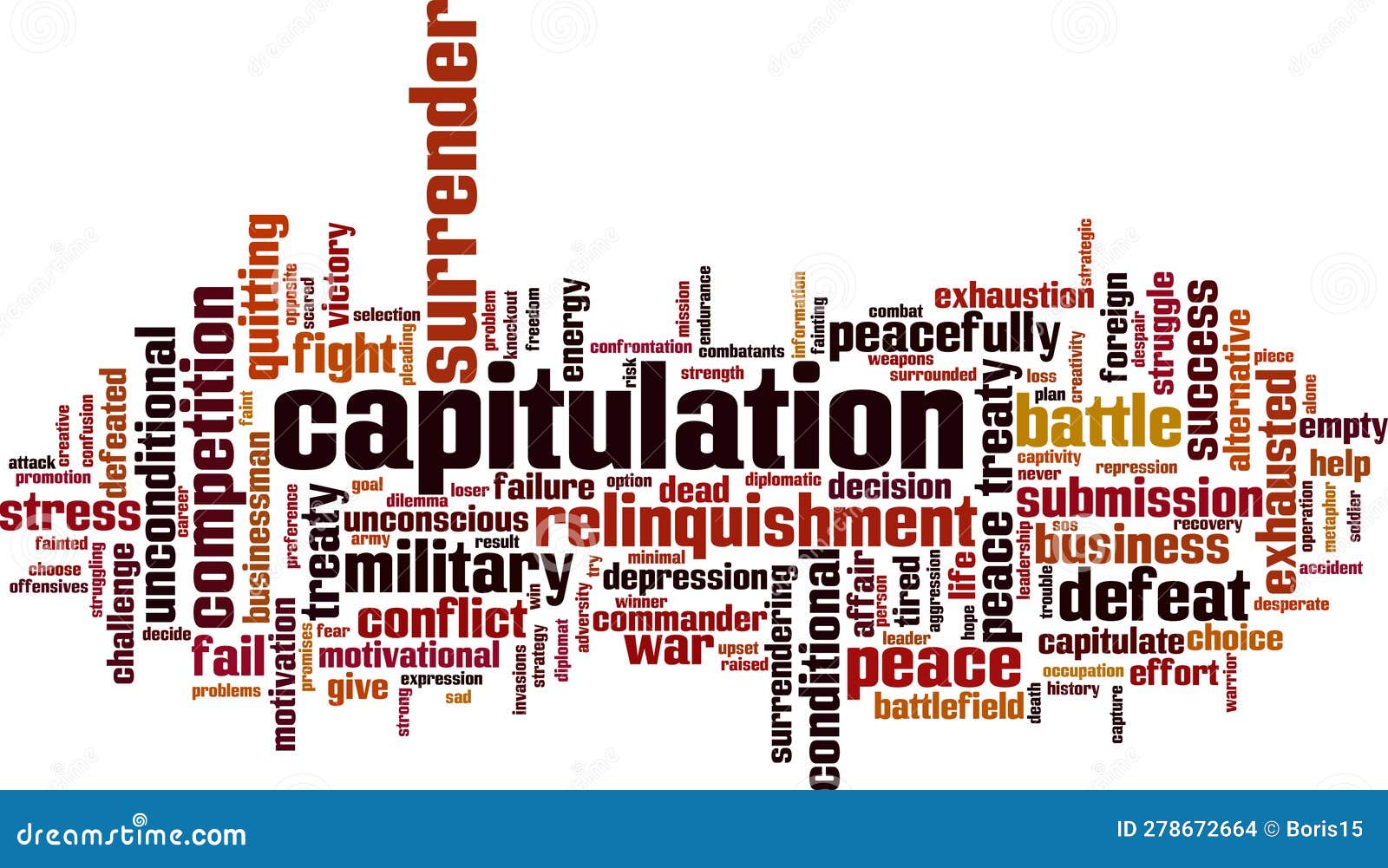 Capitulation word cloud stock vector. Illustration of business - 278672664
