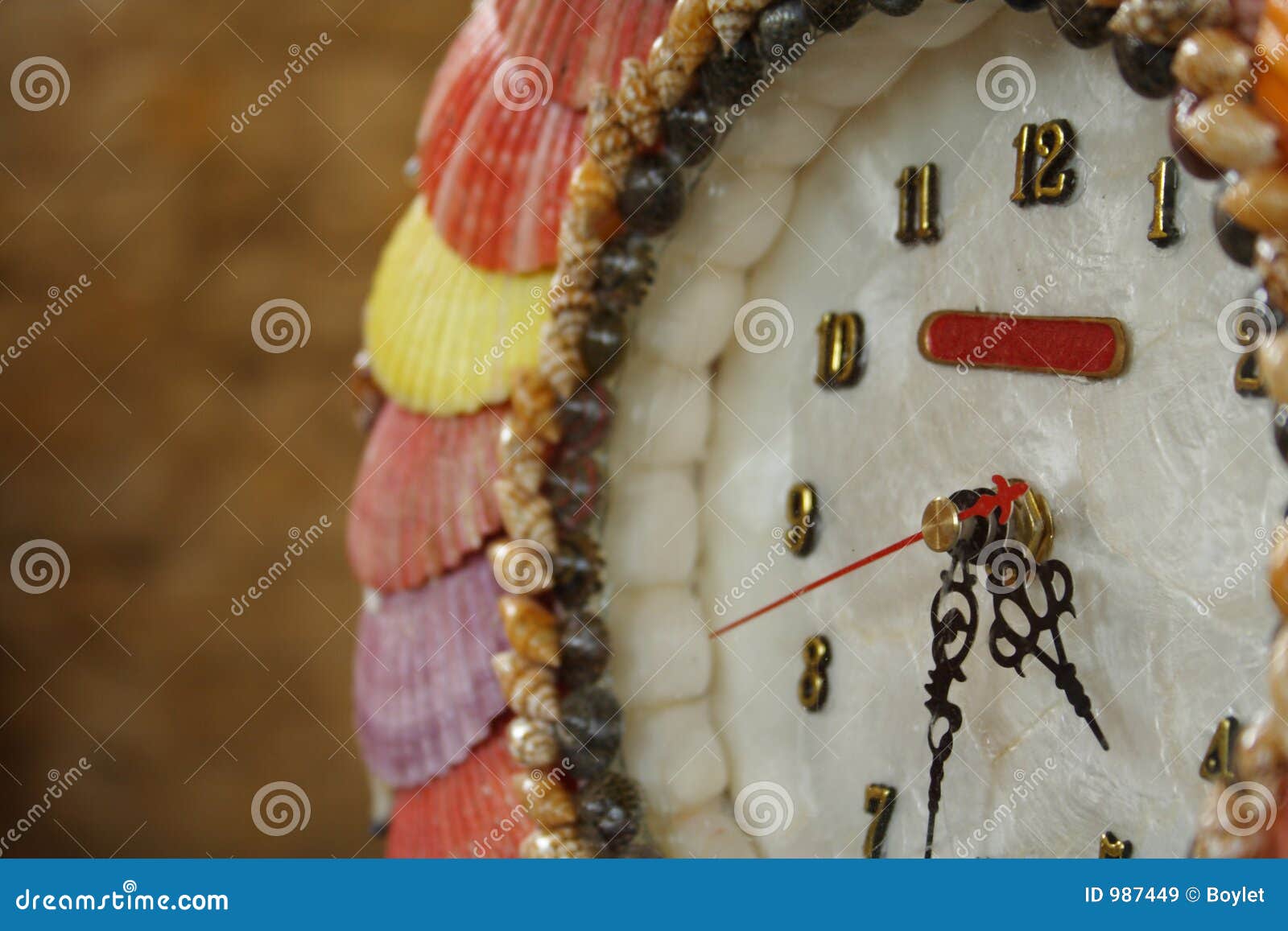 Capiz Clock stock image. Image of worn, aged, colored, clock - 987449