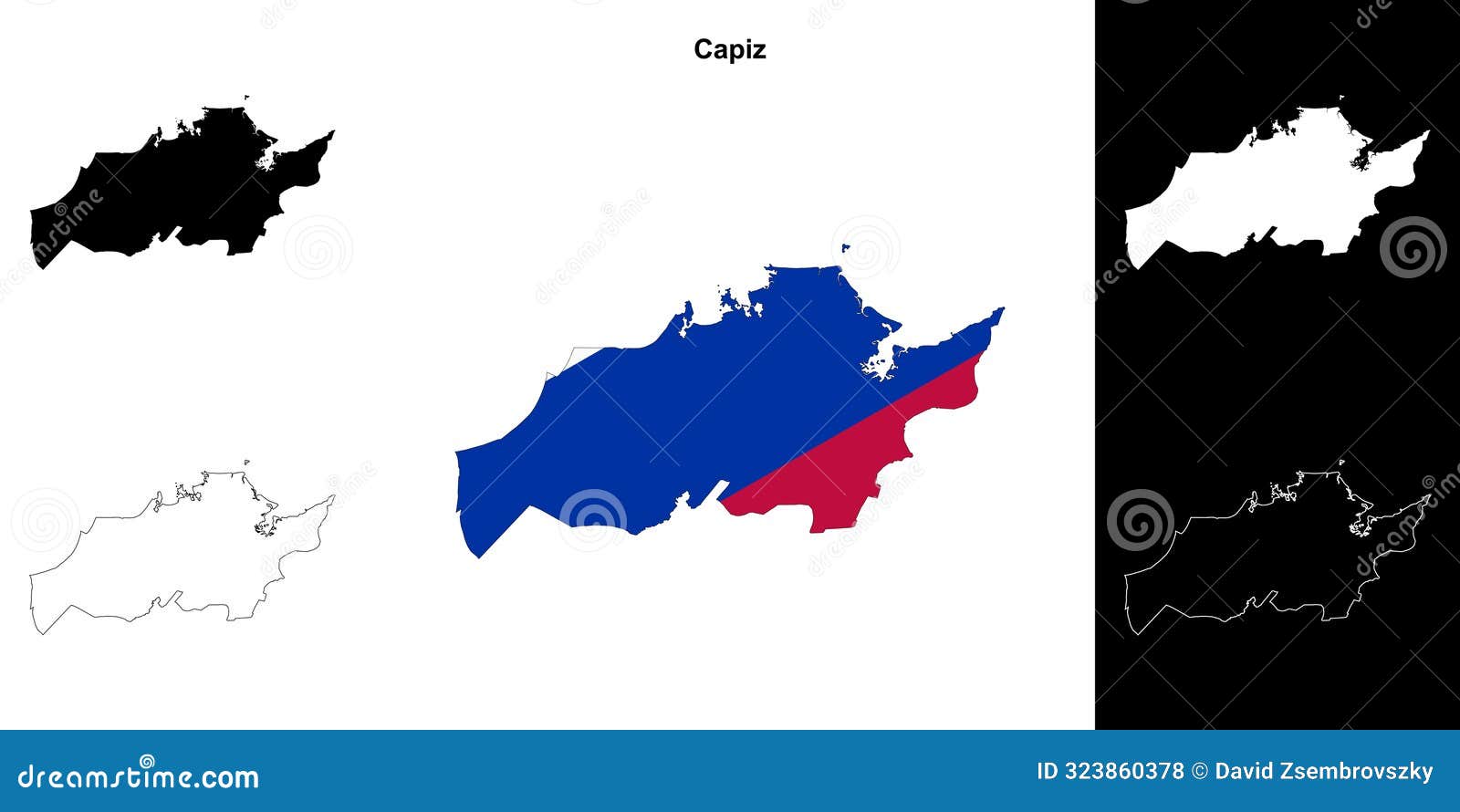 Capiz outline map stock vector. Illustration of tourism - 323860378