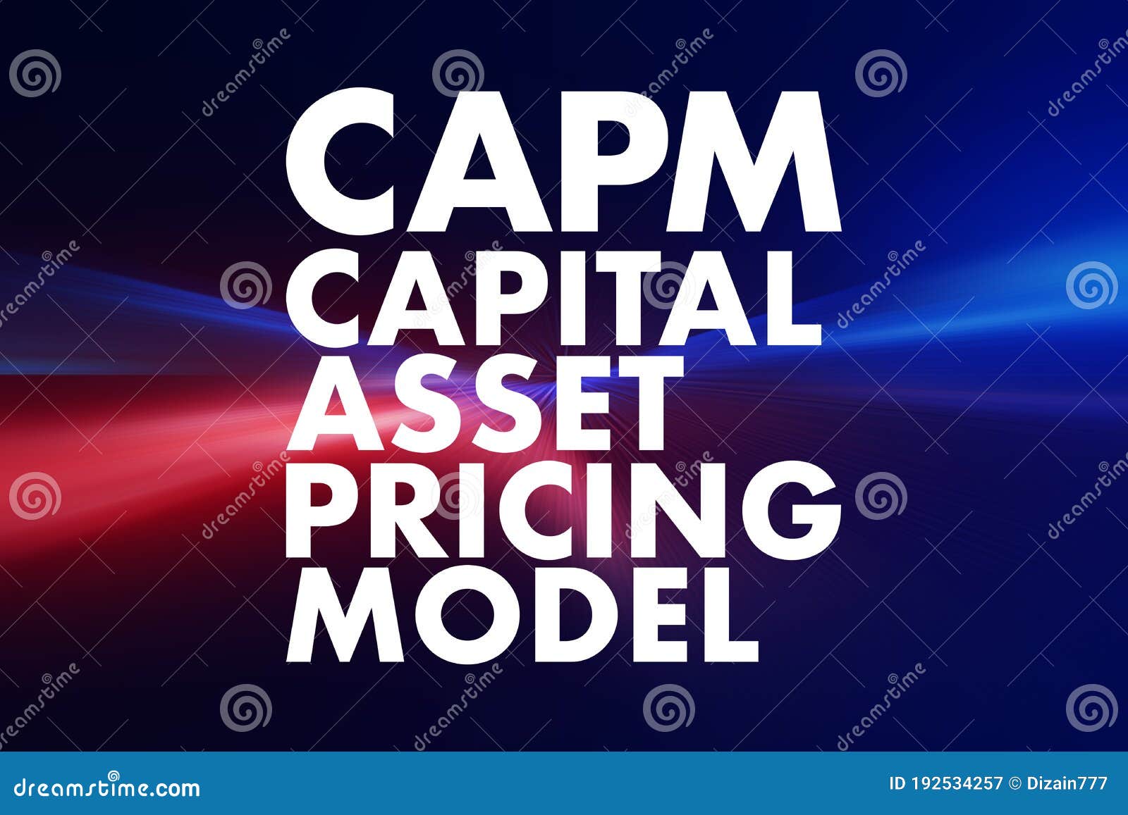 CAPM - Capital Asset Pricing Model Acronym Business Concept Background ...