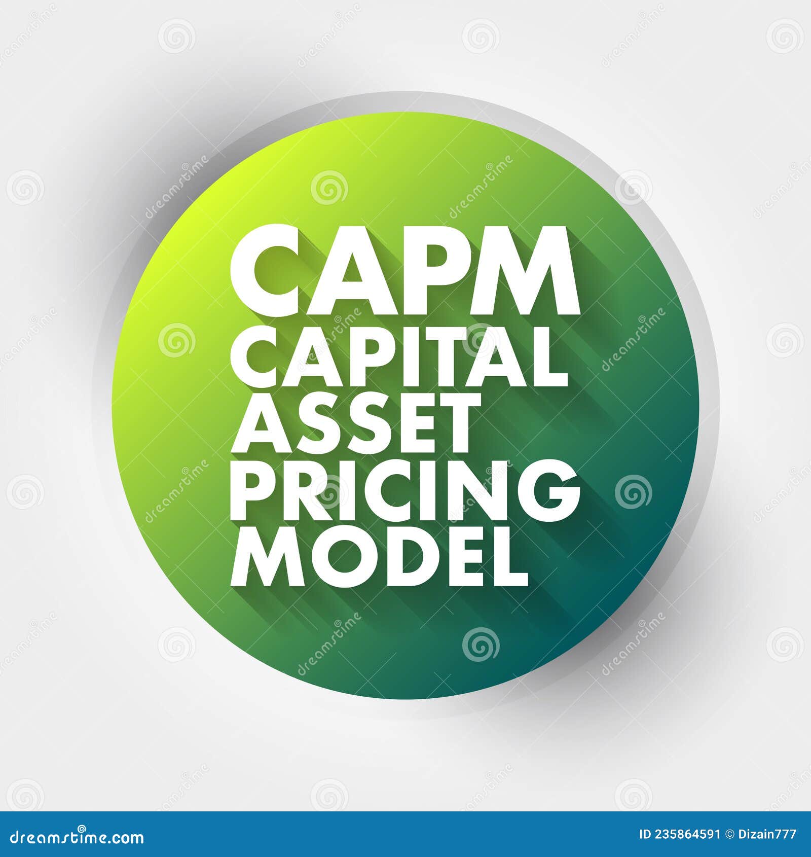 CAPM Capital Asset Pricing Model Symbol. Concept Words CAPM Capital ...