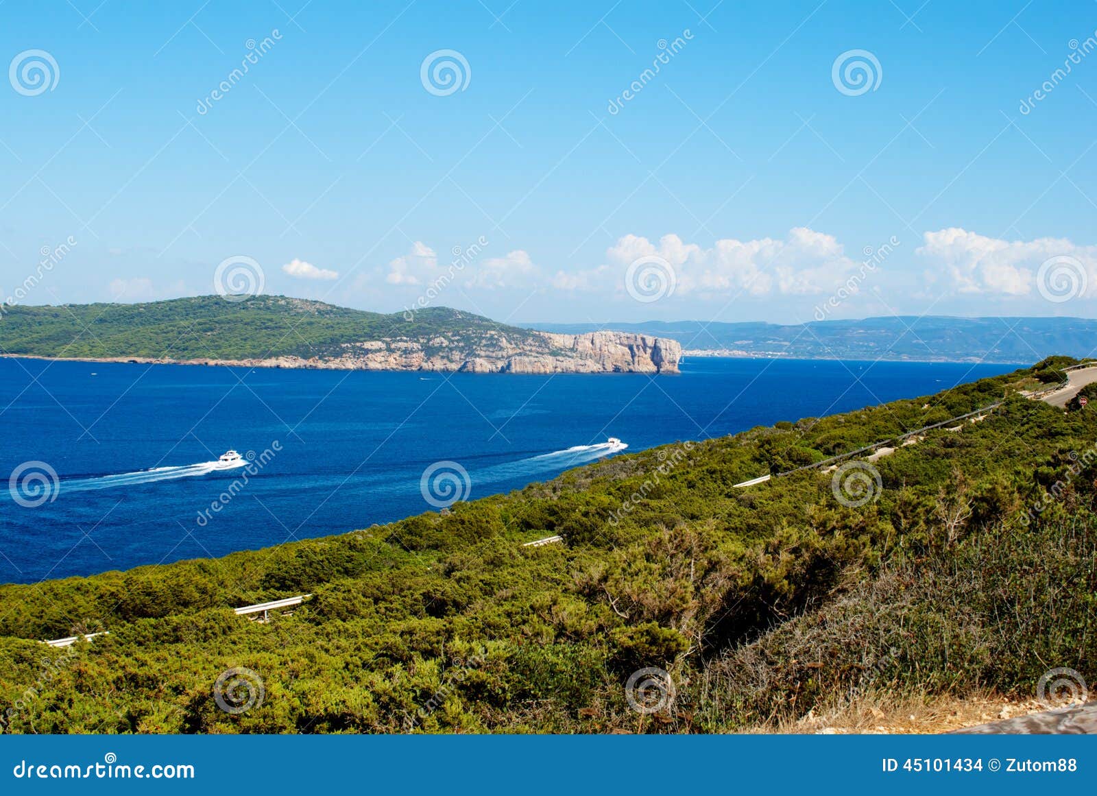 Capo Caccia Cliff Alghero stock photo. Image of evening - 45101434