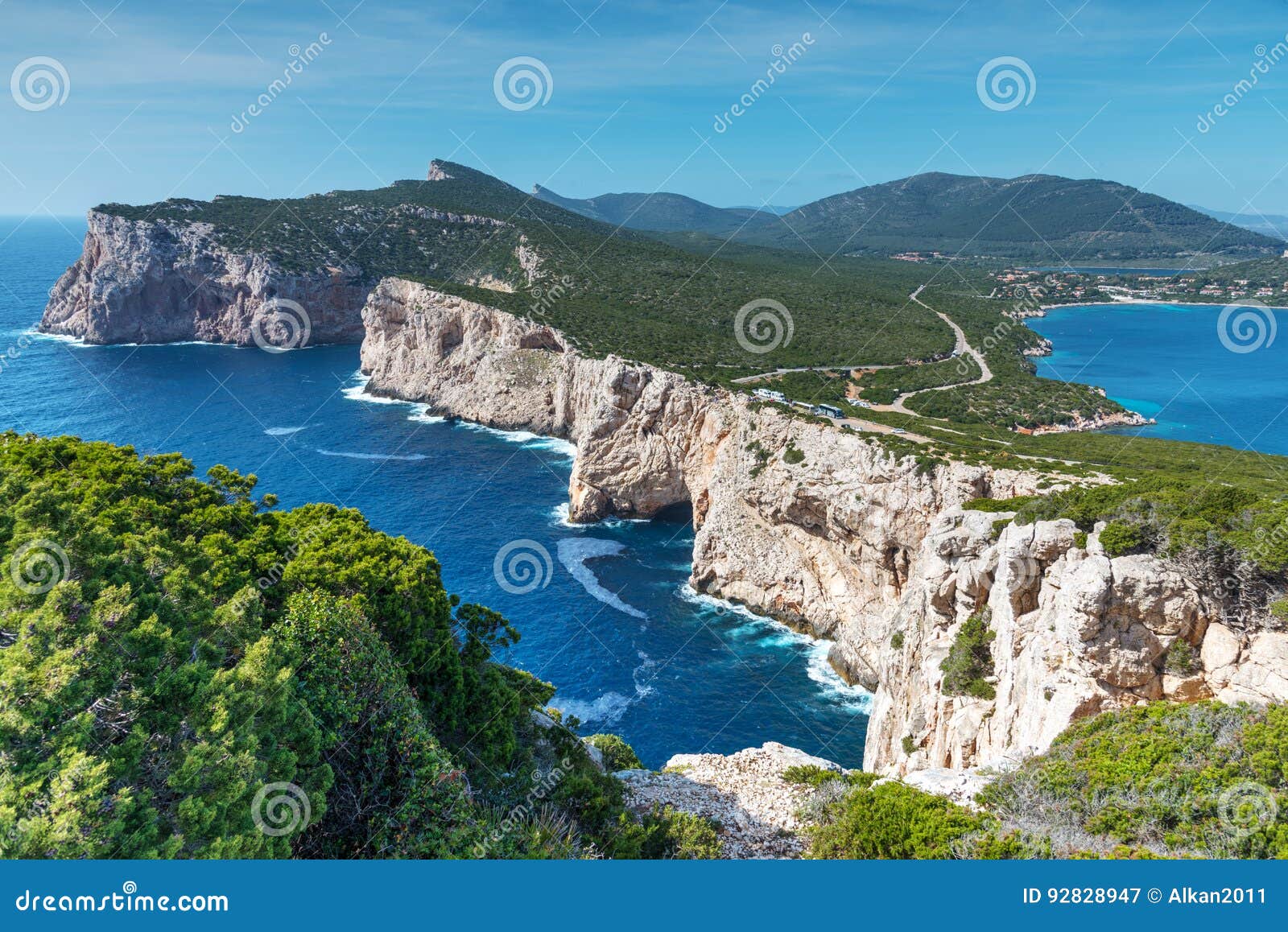 Capo Caccia Coastline in Sardinia Stock Image - Image of cape, sunny ...