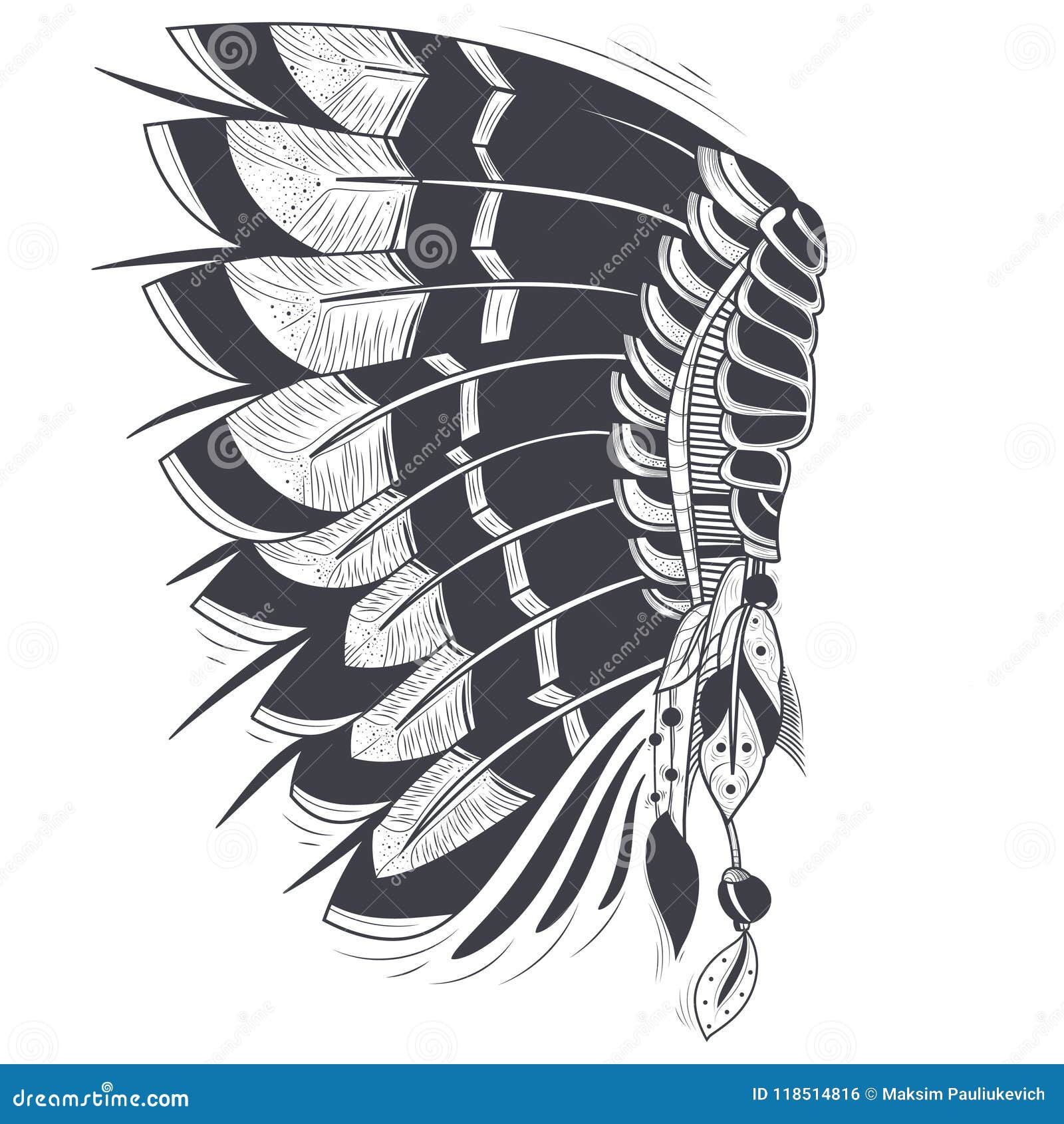 Capo De La Guerra Del Vector De Indios Americanos Ilustración del ...