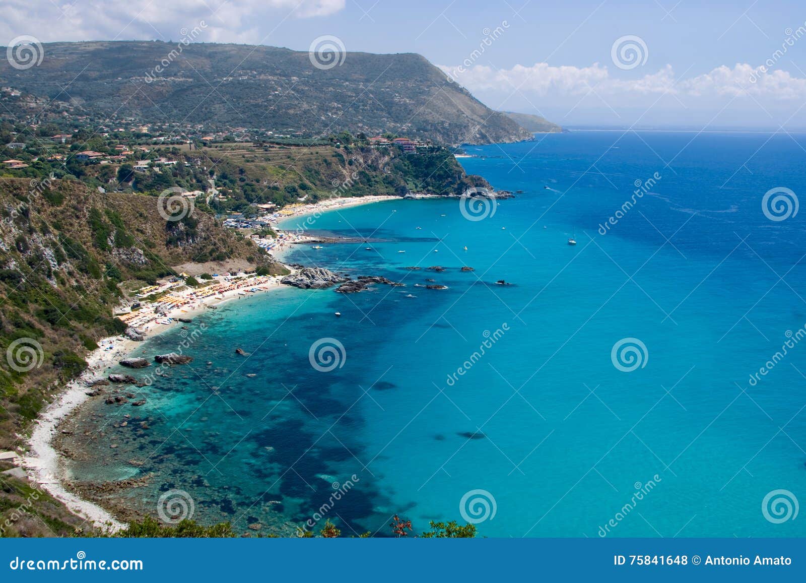 Capo Vaticano, Italy stock photo. Image of cove, holiday - 75841648