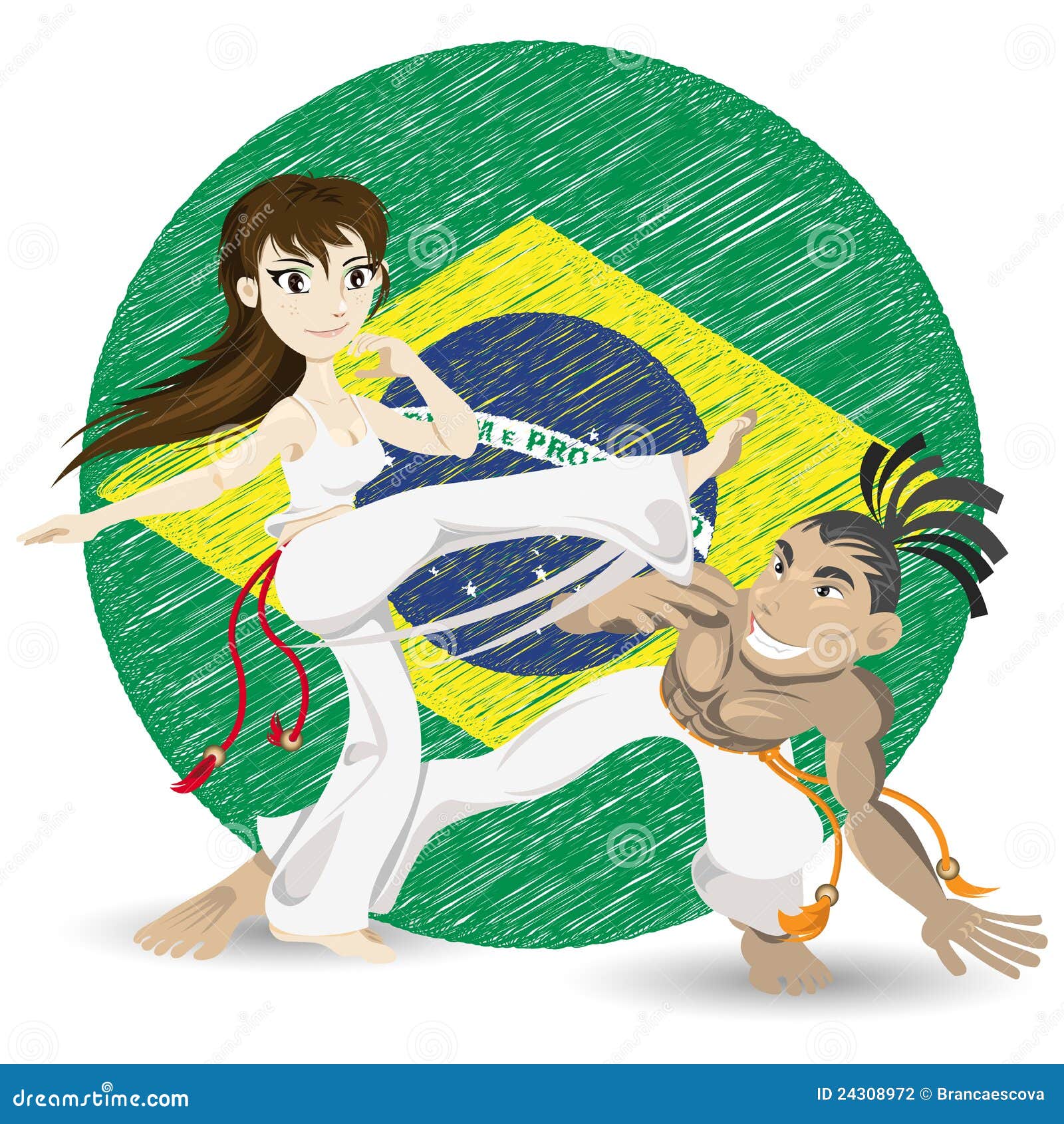 Capoeira Set Cartoon Vector | CartoonDealer.com #50171807