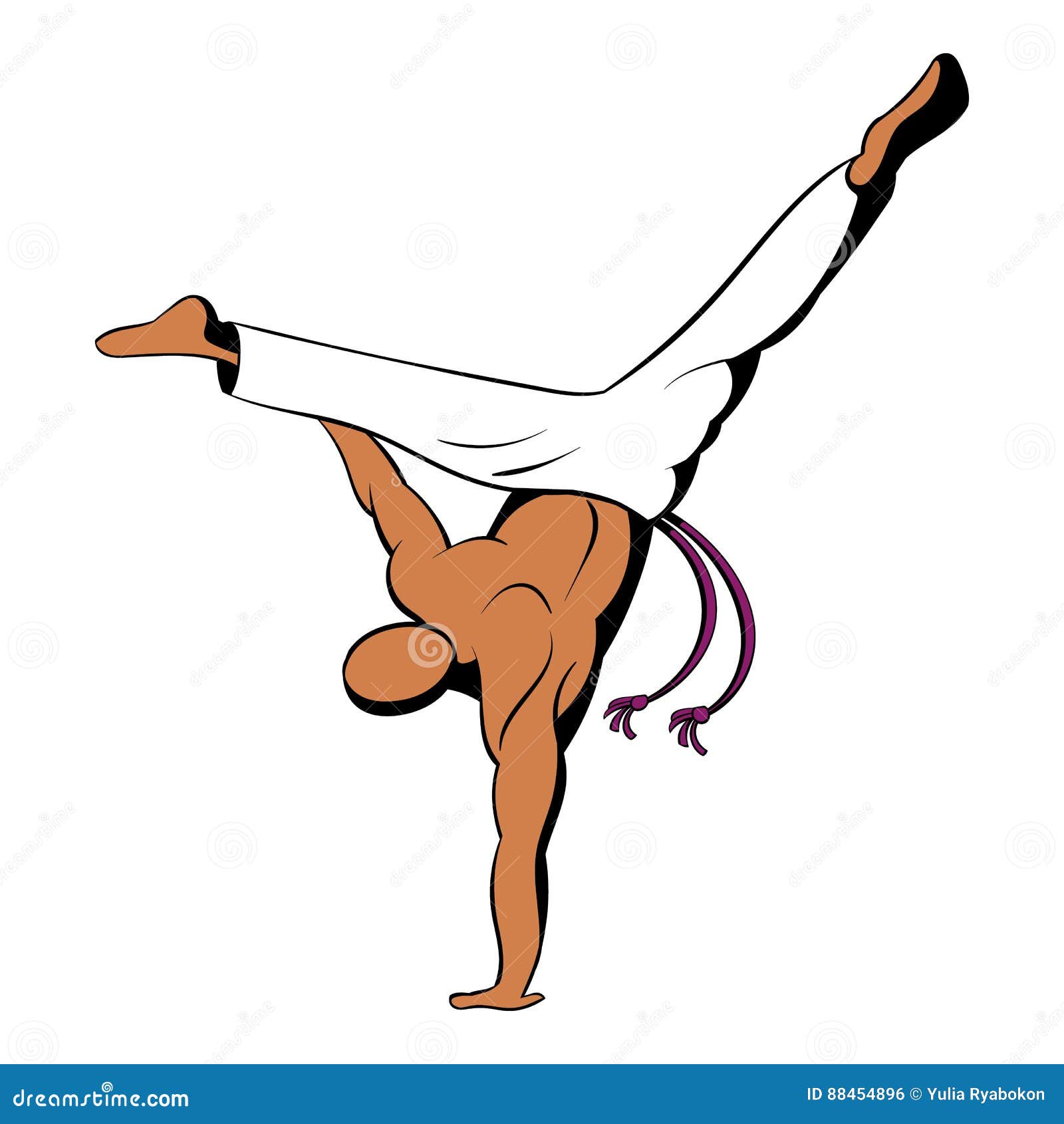 Capoeira Dancer Icon Cartoon Stock Vector - Illustration of child ...