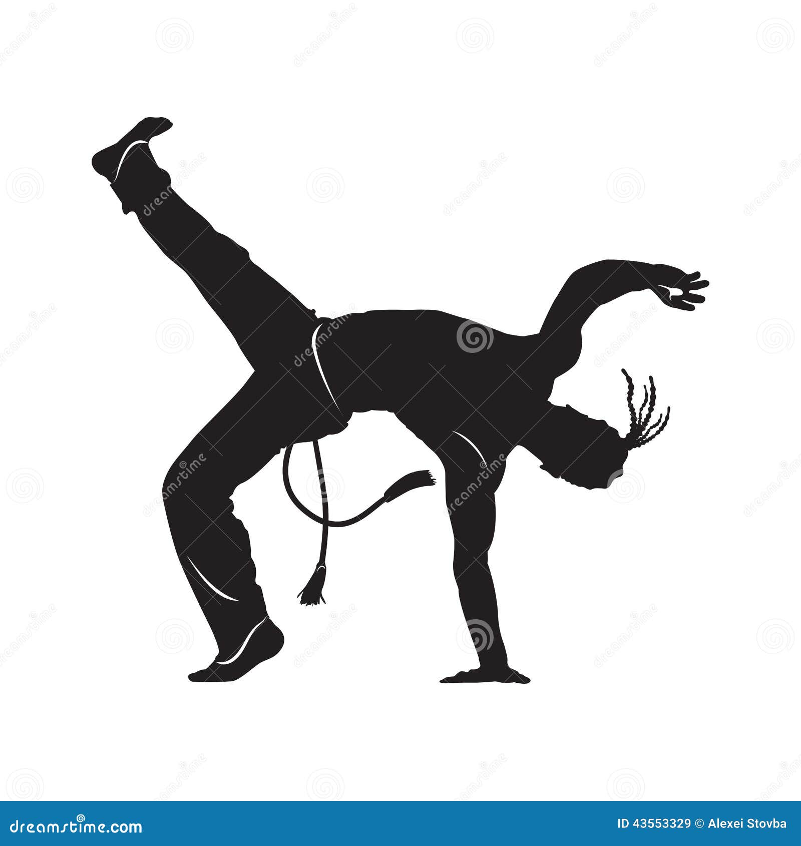 Male Capoeira Dancer Character Showing His Skills Set, Brazilian ...