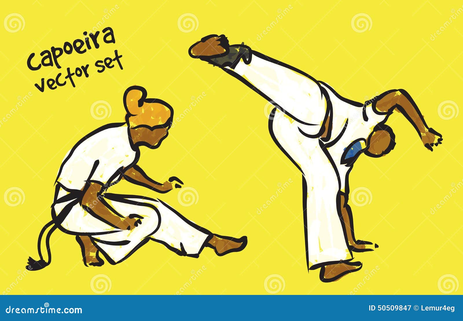 Capoeira set stock vector. Illustration of classical - 50509847