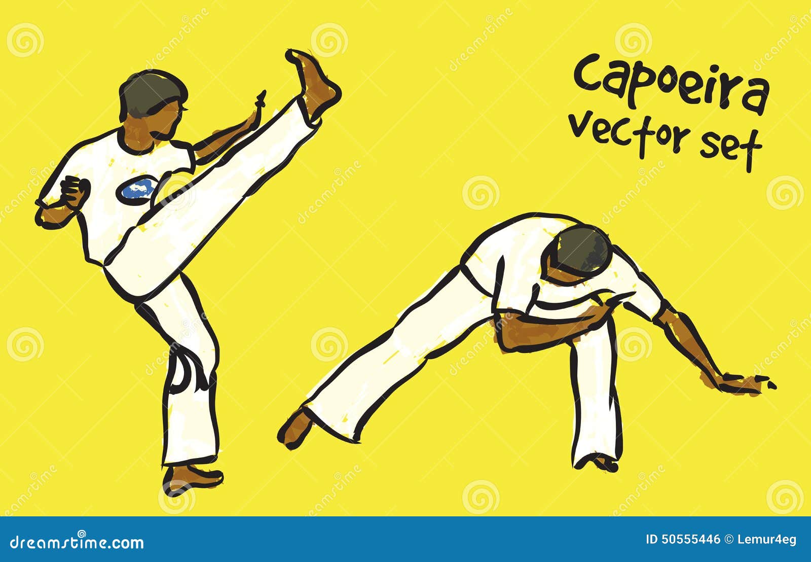 Male Capoeira Dancer Character Showing His Skills Set, Brazilian ...
