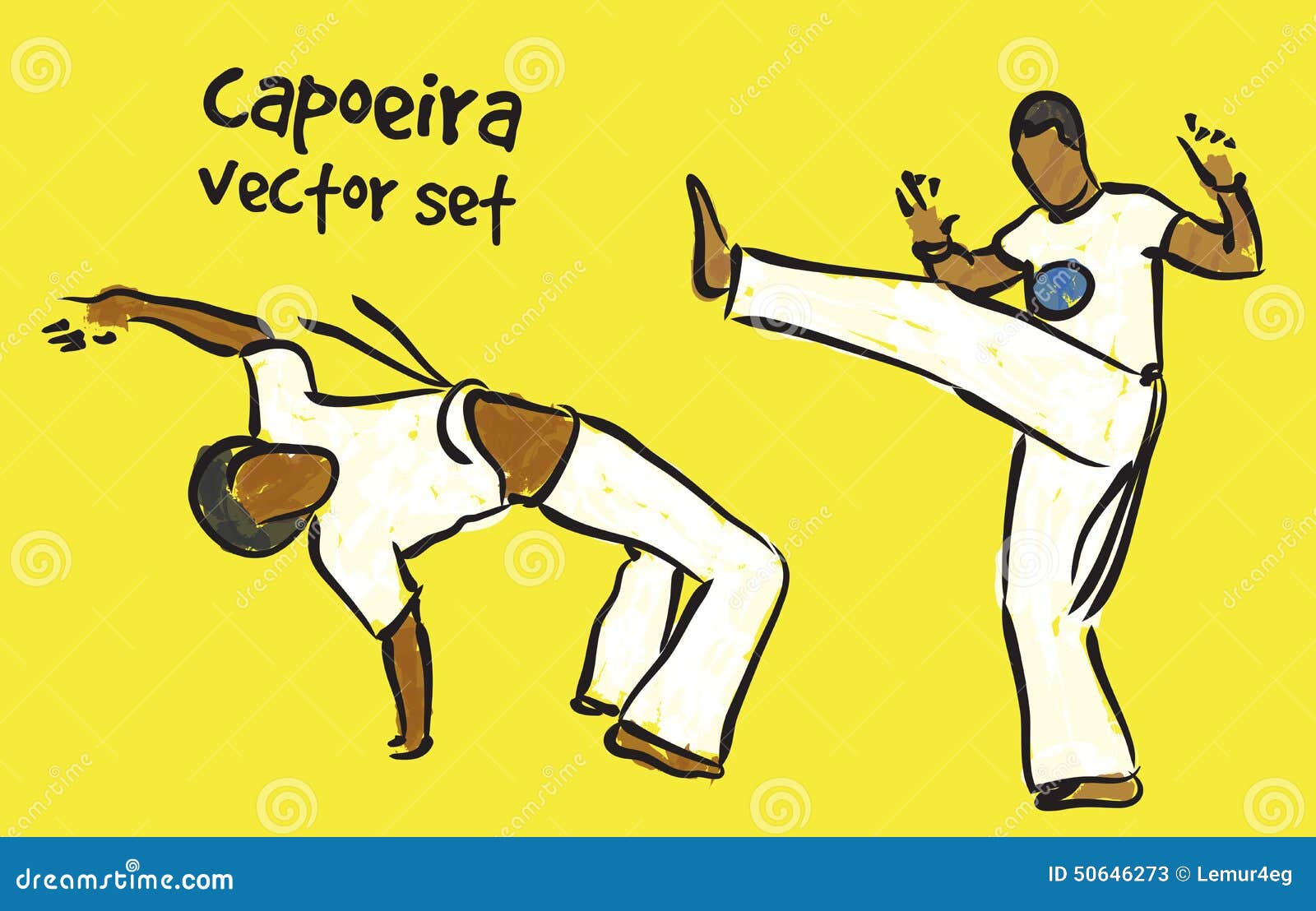 Capoeira set stock vector. Illustration of african, brazilian - 50646273