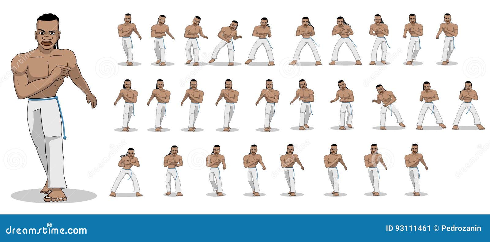 Capoeira Sprite Animation stock vector. Illustration of capoeirista ...