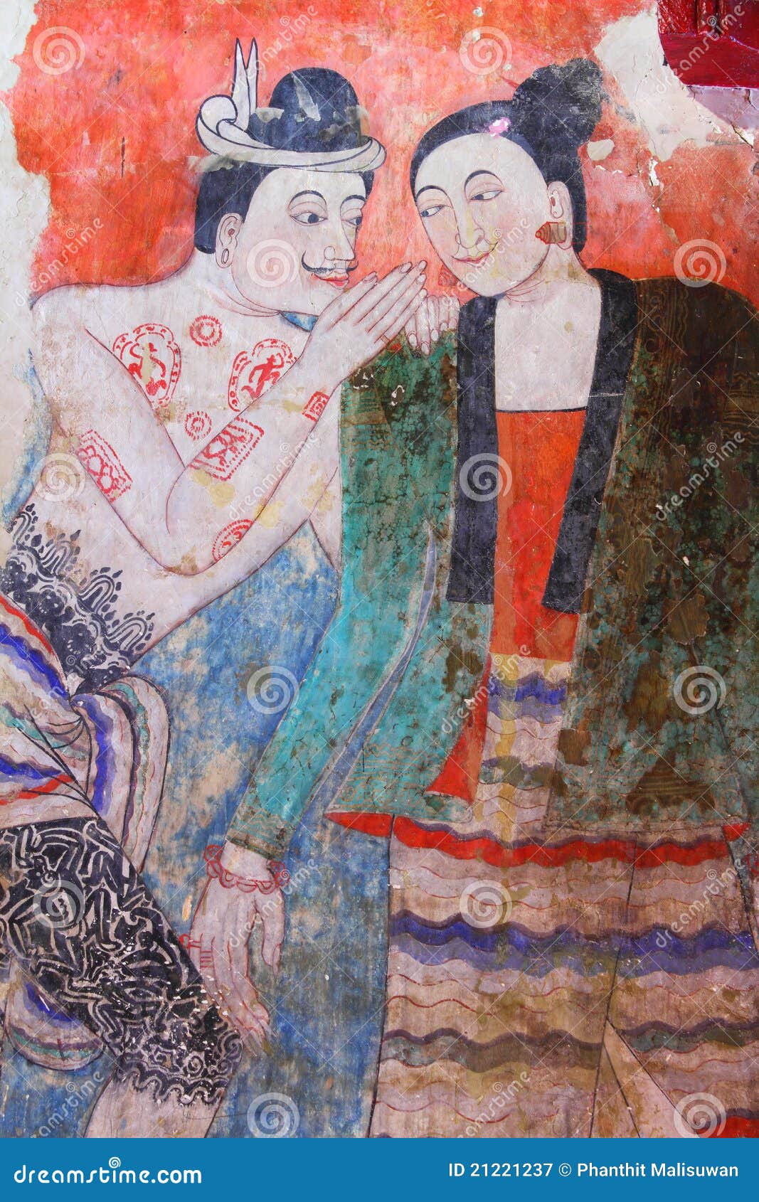 Capolavoro Di Arte Tailandese Tradizionale Della Pittura Di Stile ... Capolavoro Di Arte Tailandese Tradizionale Della Pittura Di Stile ...