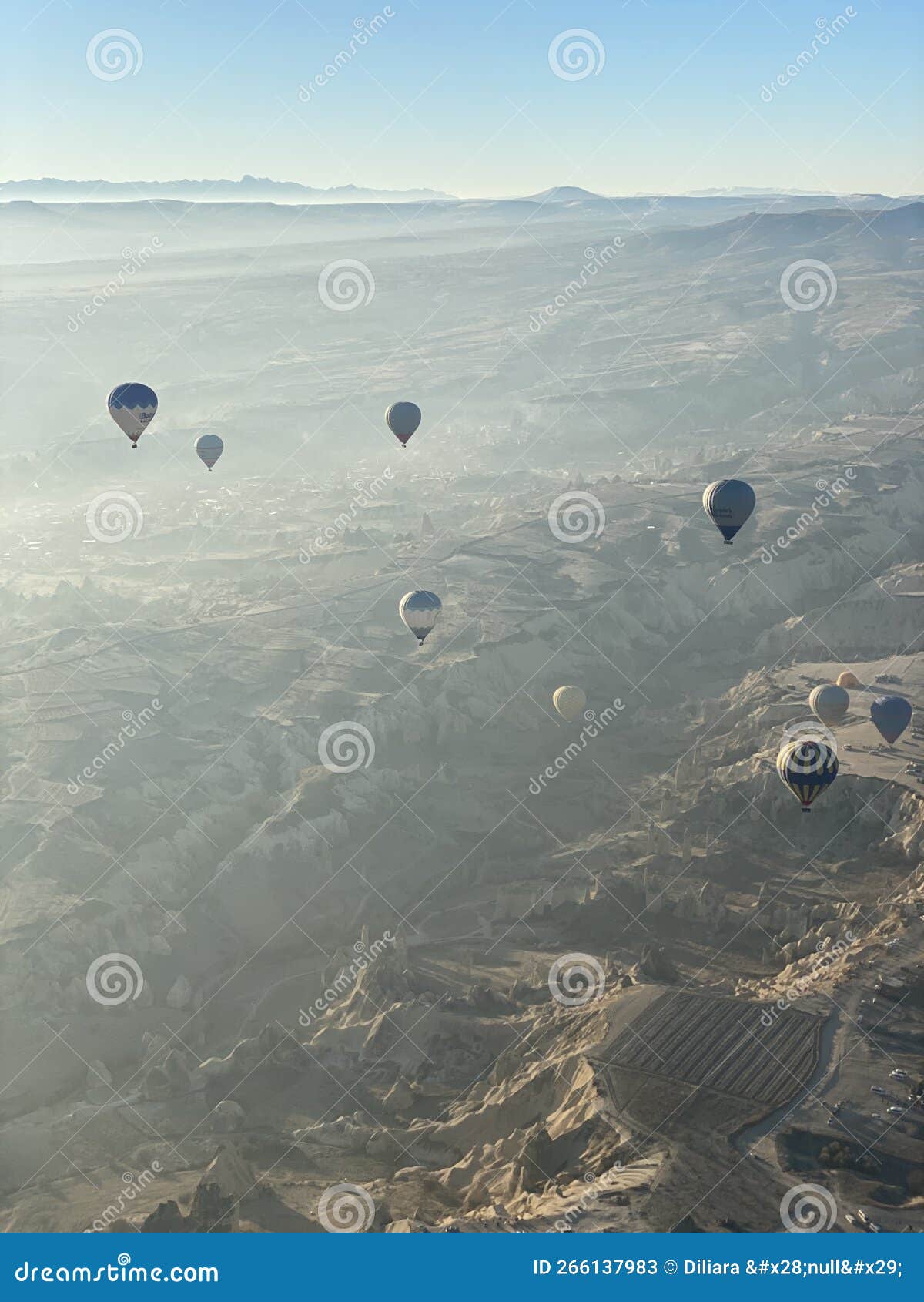 Cappadocia balloons stock image. Image of turkey, 2023 - 266137983