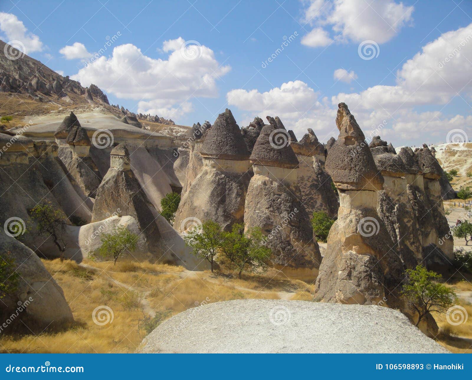 Cappadocia Landscape, Sandstone Rocks in Turkey Stock Image - Image of ...