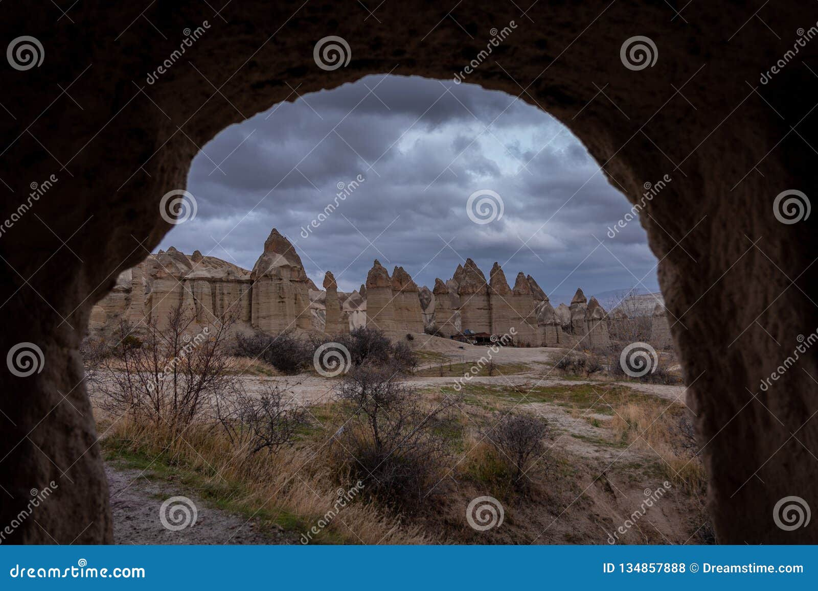 Cappadocia Love Valley Arch View Stock Photo - Image of landscape ...