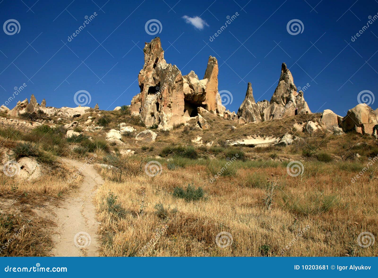 Cappadocia rock landscapes stock image. Image of mushroom - 10203681