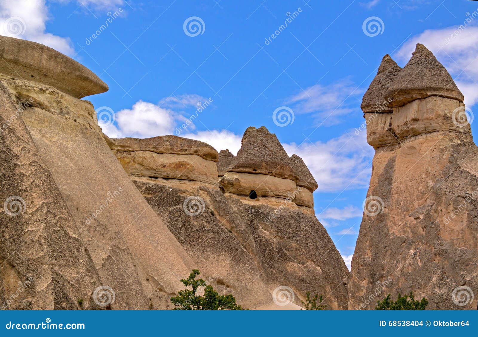Cappadocia, Stone Pillars Created by Nature through Erosion. Stock ...