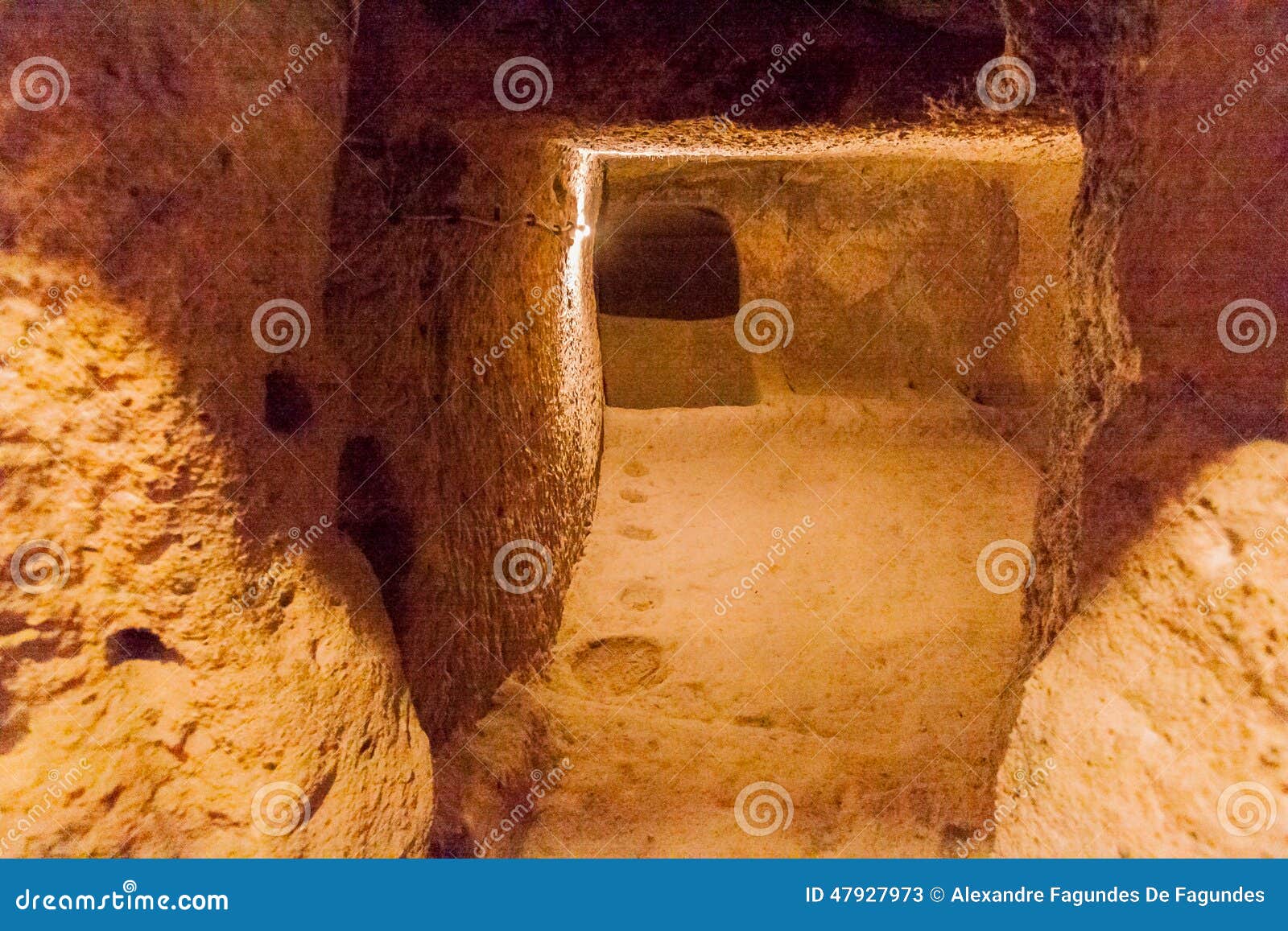 Cappadocia Turkey Underground City Stock Image - Image of landscape ...