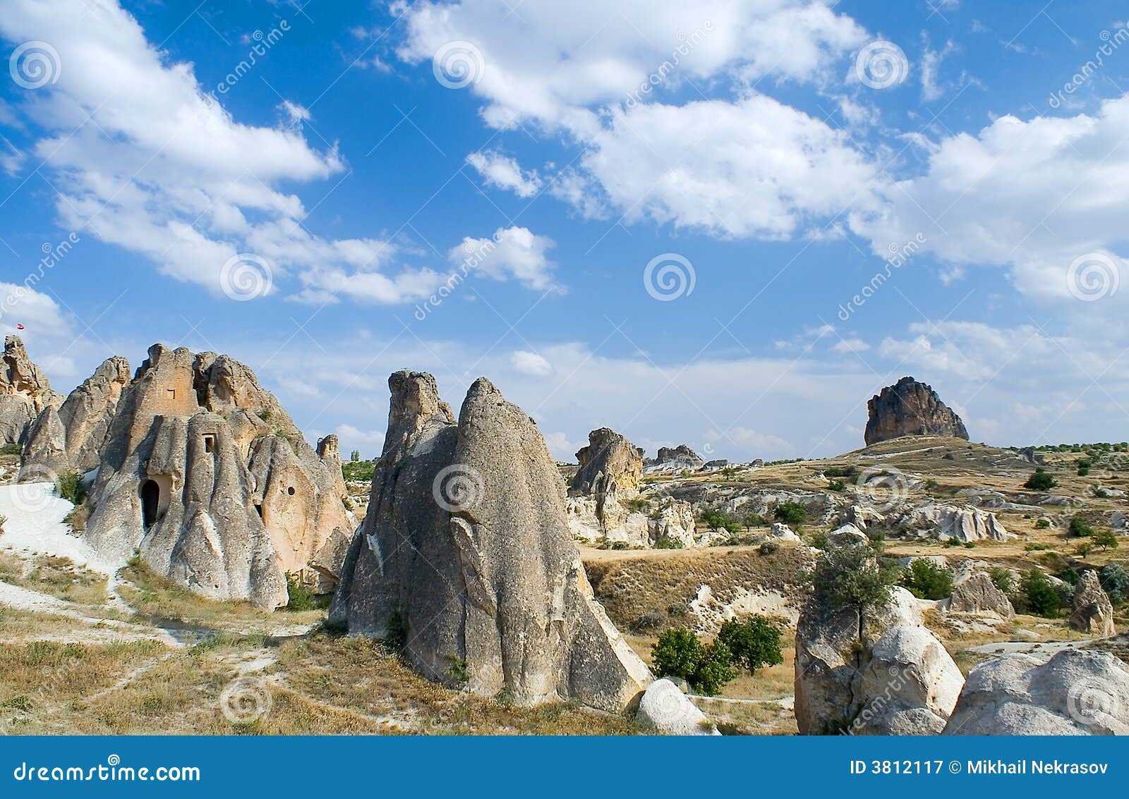 Cappadocia valley stock image. Image of cave, nature, blue - 3812117