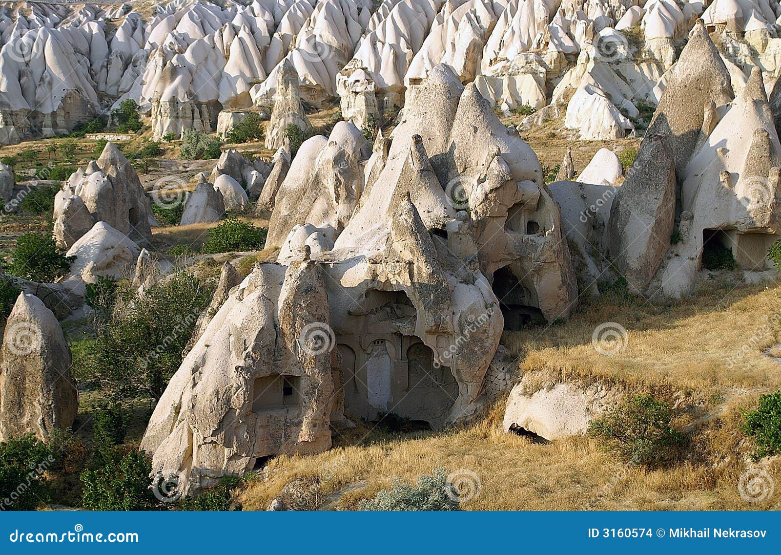 Cappadocian cave houses stock photo. Image of erosion - 3160574