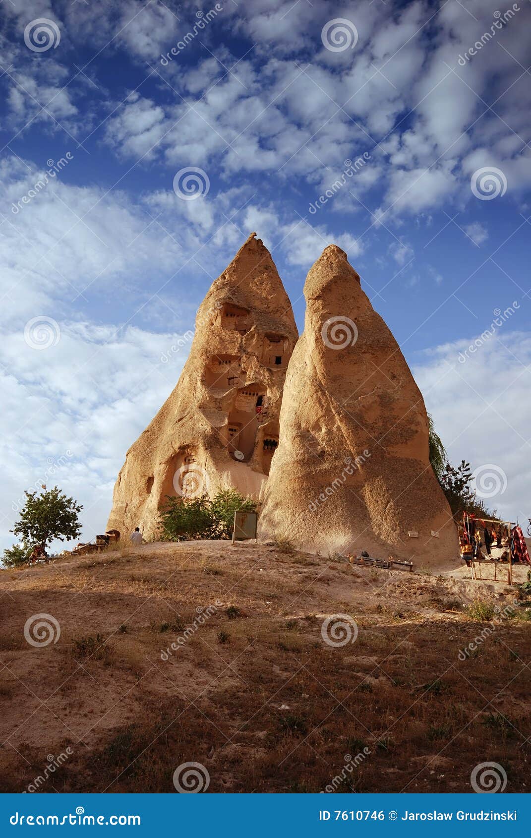 Cappadocian Landscape, Turkey Stock Photo - Image of clouds, cave: 7610746