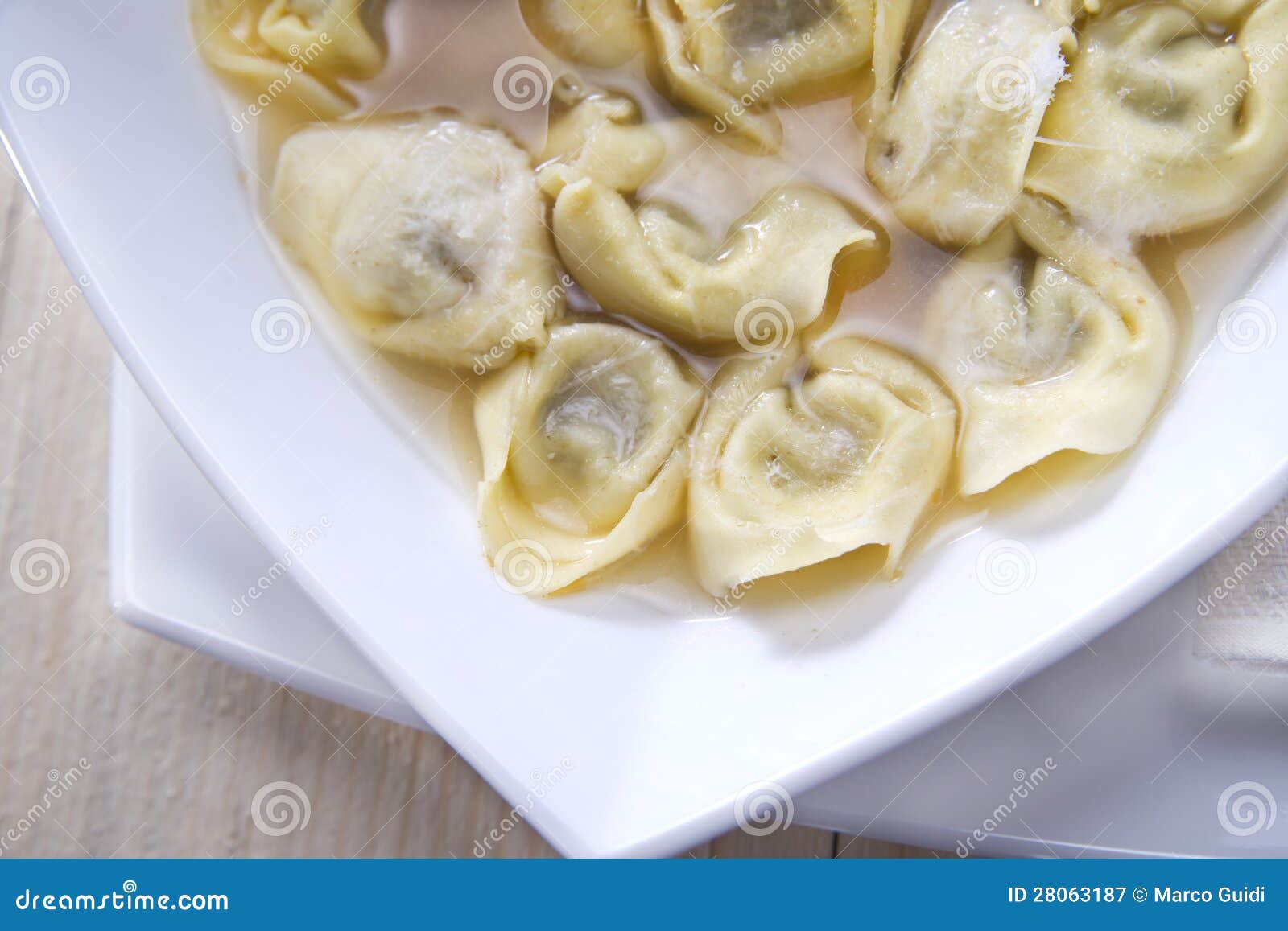 Cappelletti in Broth, Typical Italian Pasta Stock Image - Image of ...