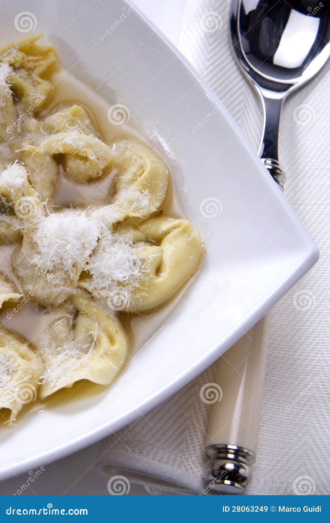 Cappelletti in Broth, Typical Italian Pasta Stock Image - Image of ...