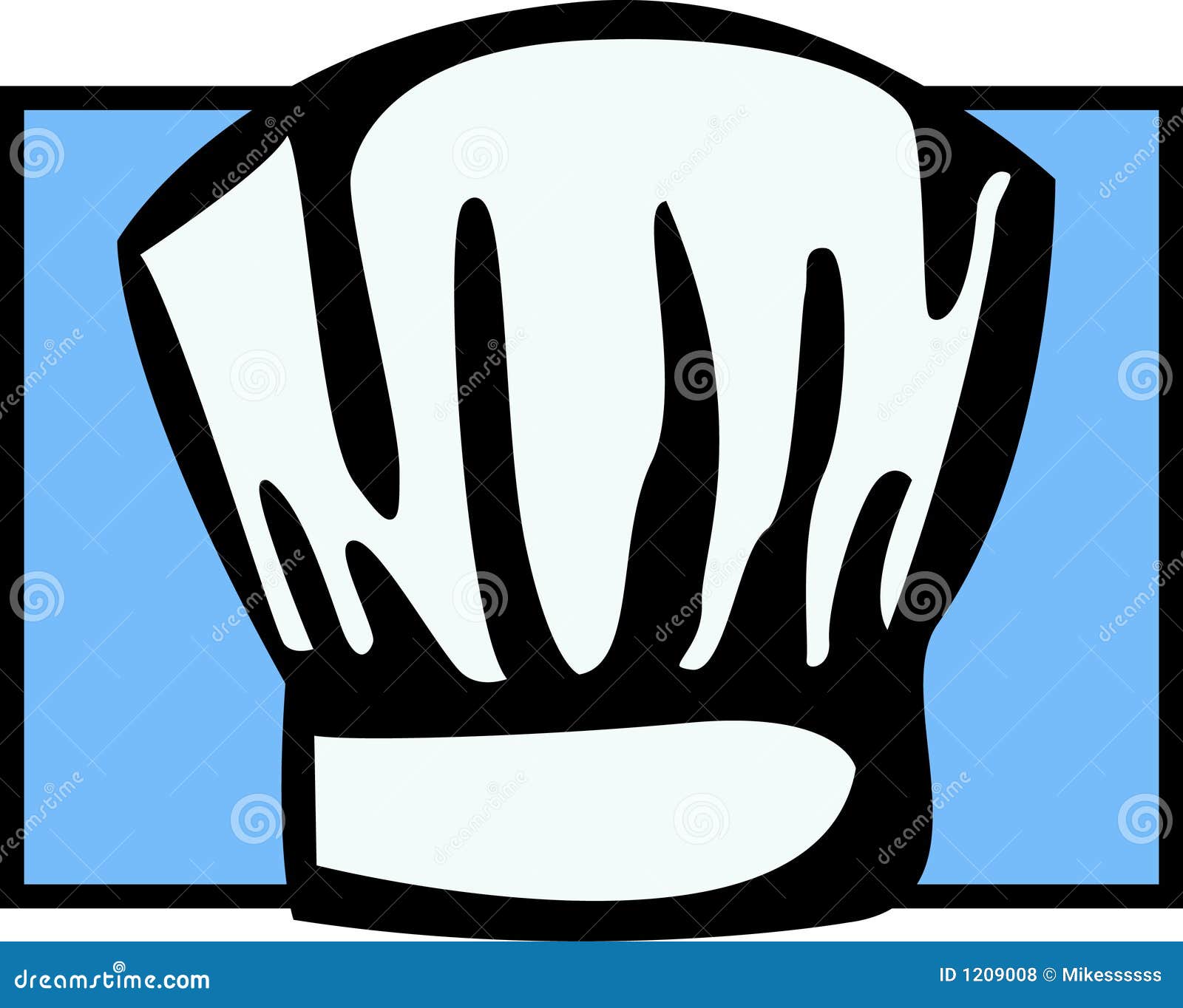 Cappello del cuoco unico illustrazione vettoriale. Illustrazione di ...