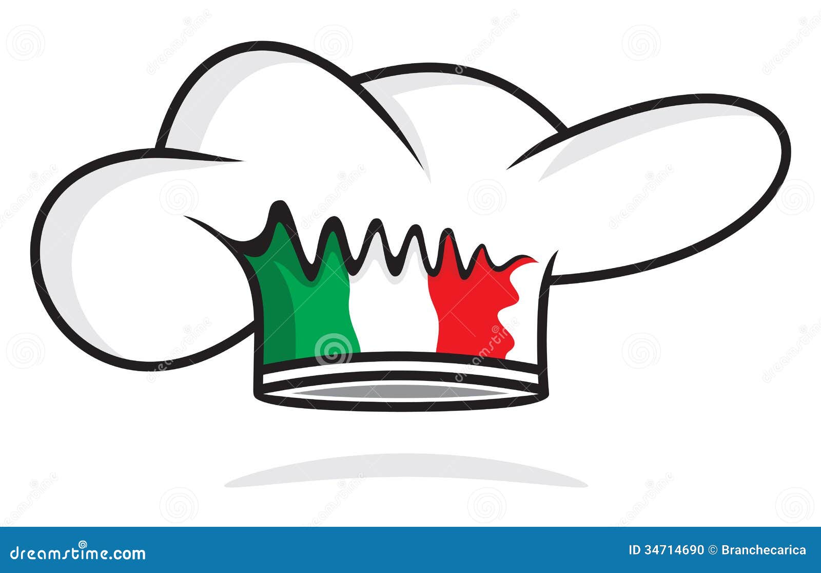 Cappello Italiano Del Cuoco Unico Illustrazione Vettoriale - Illustrazione di disegno ...