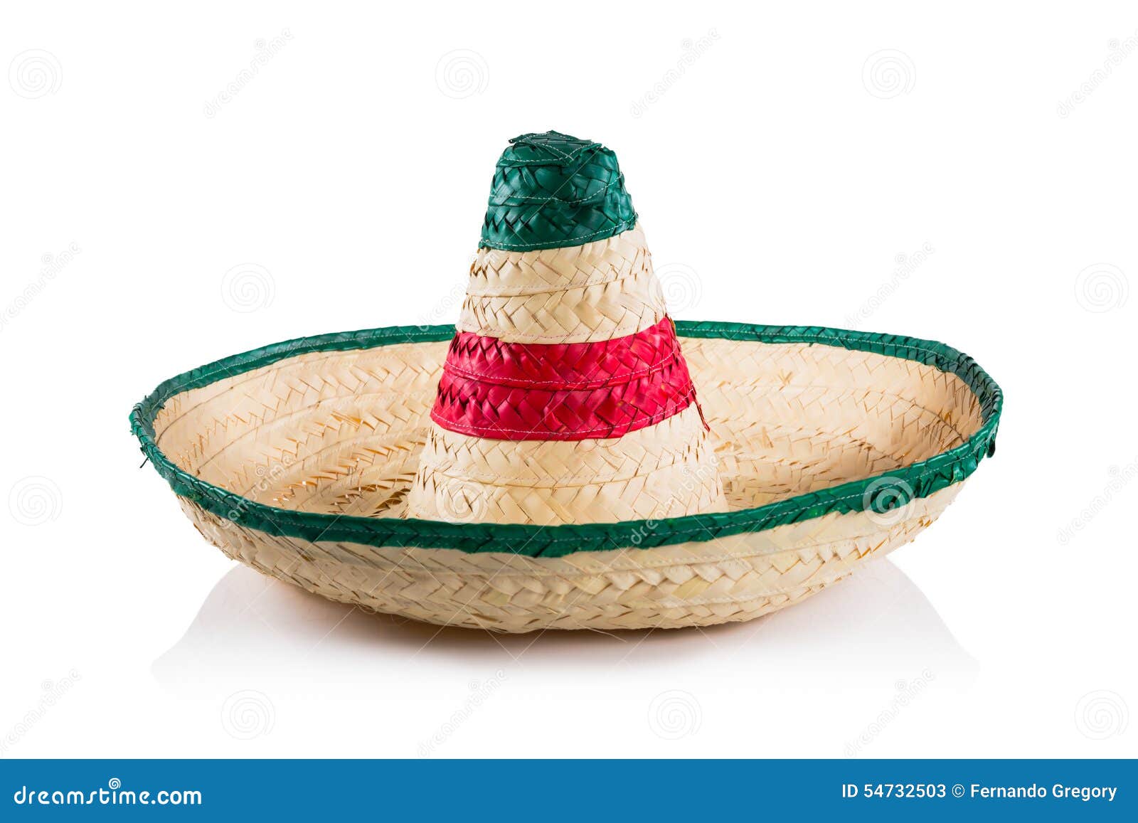 Cappello Messicano/sombrero Isolato Su Bianco Immagine Stock - Immagine ...