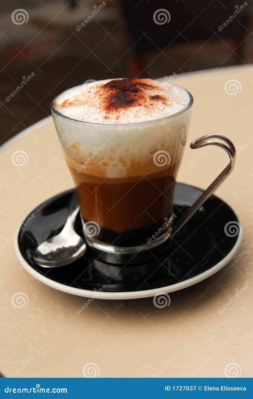 Cappuccino stock image. Image of coffee, beverage, table - 1727037