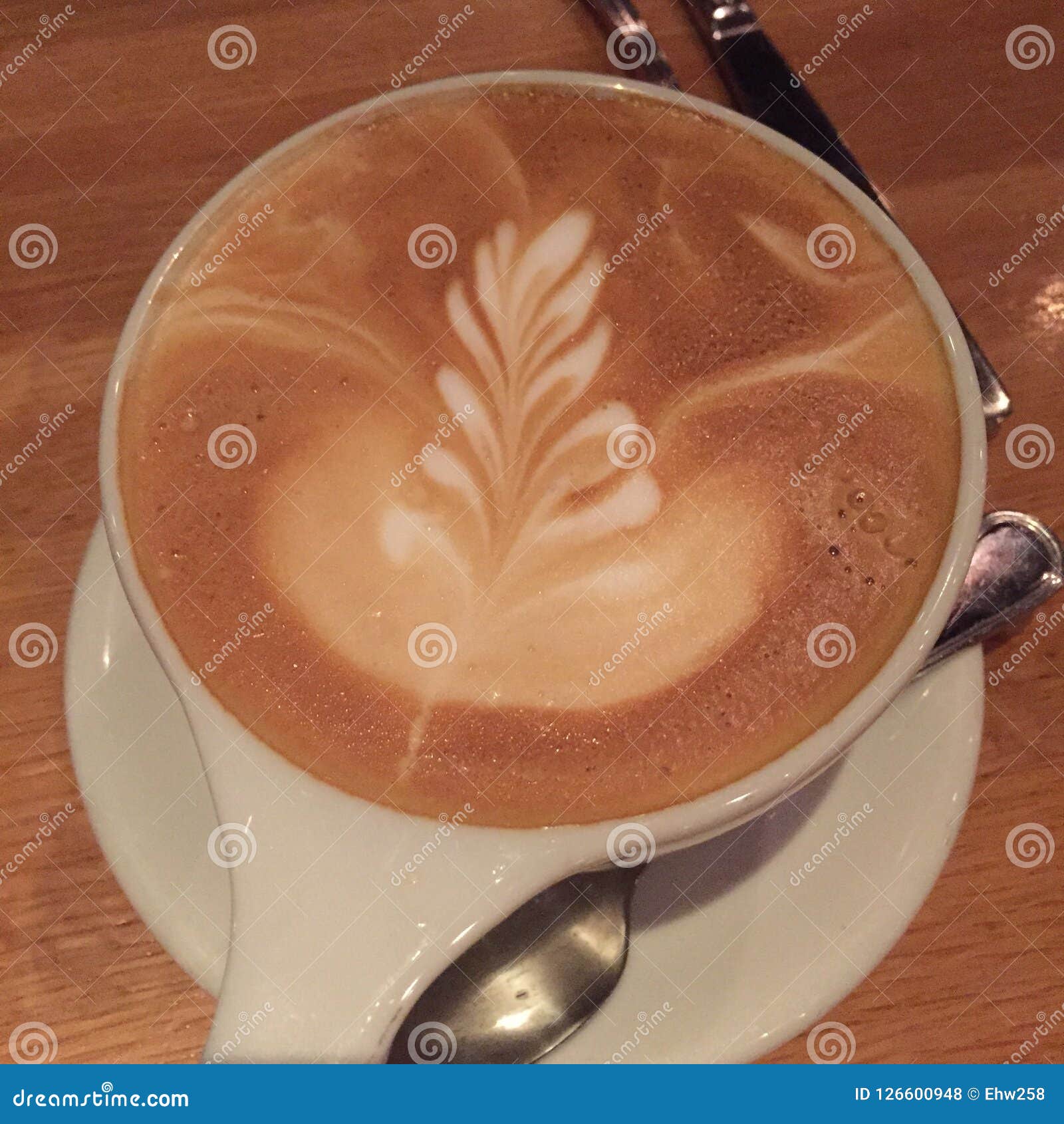 Cappuccino fancy design stock photo. Image of restaurant - 126600948